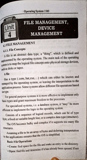 OS Unit-4 - operating system for bca 2nd sem - Balaji Institute of Technology and Science - Studocu