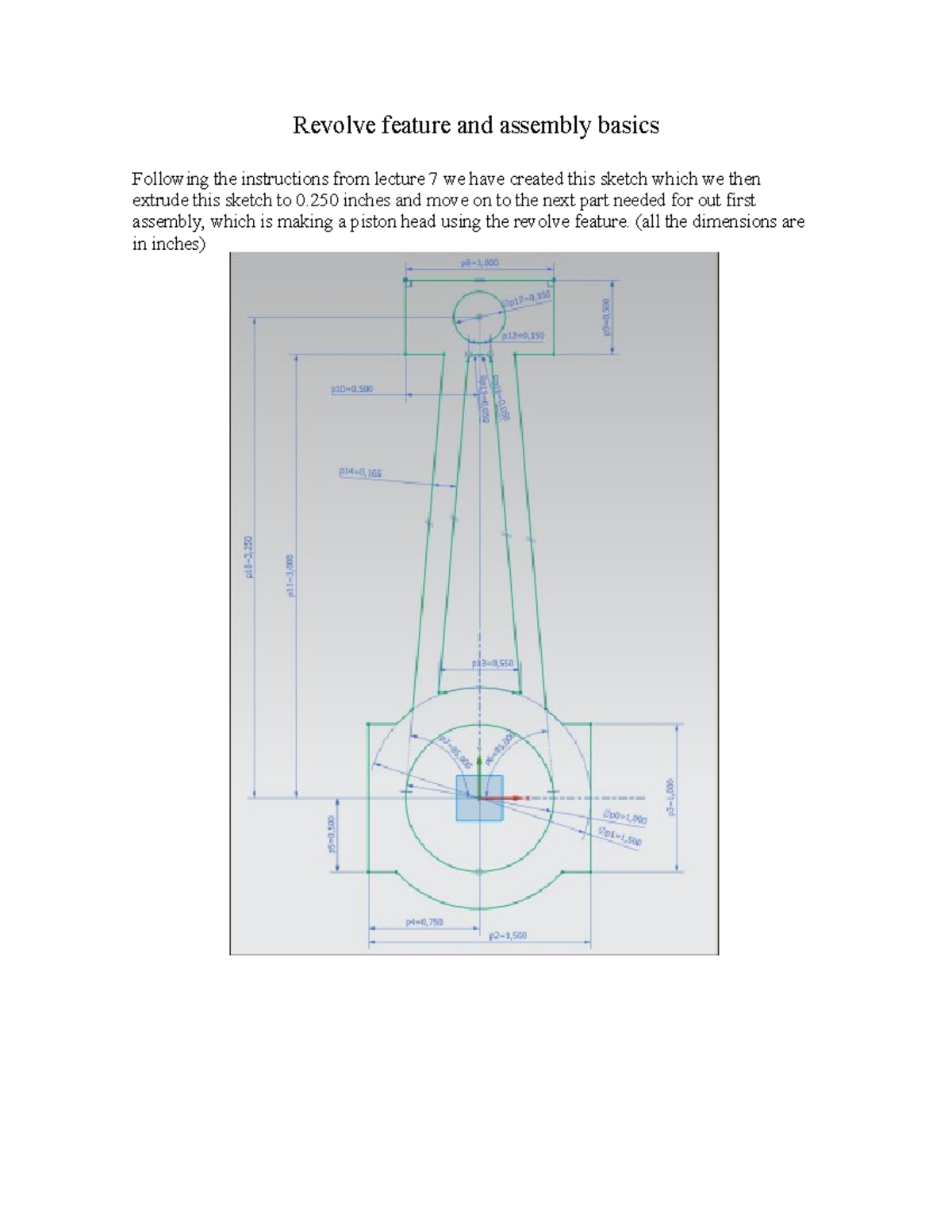Revolve feature and Assembly basics - Revolve feature and assembly ...