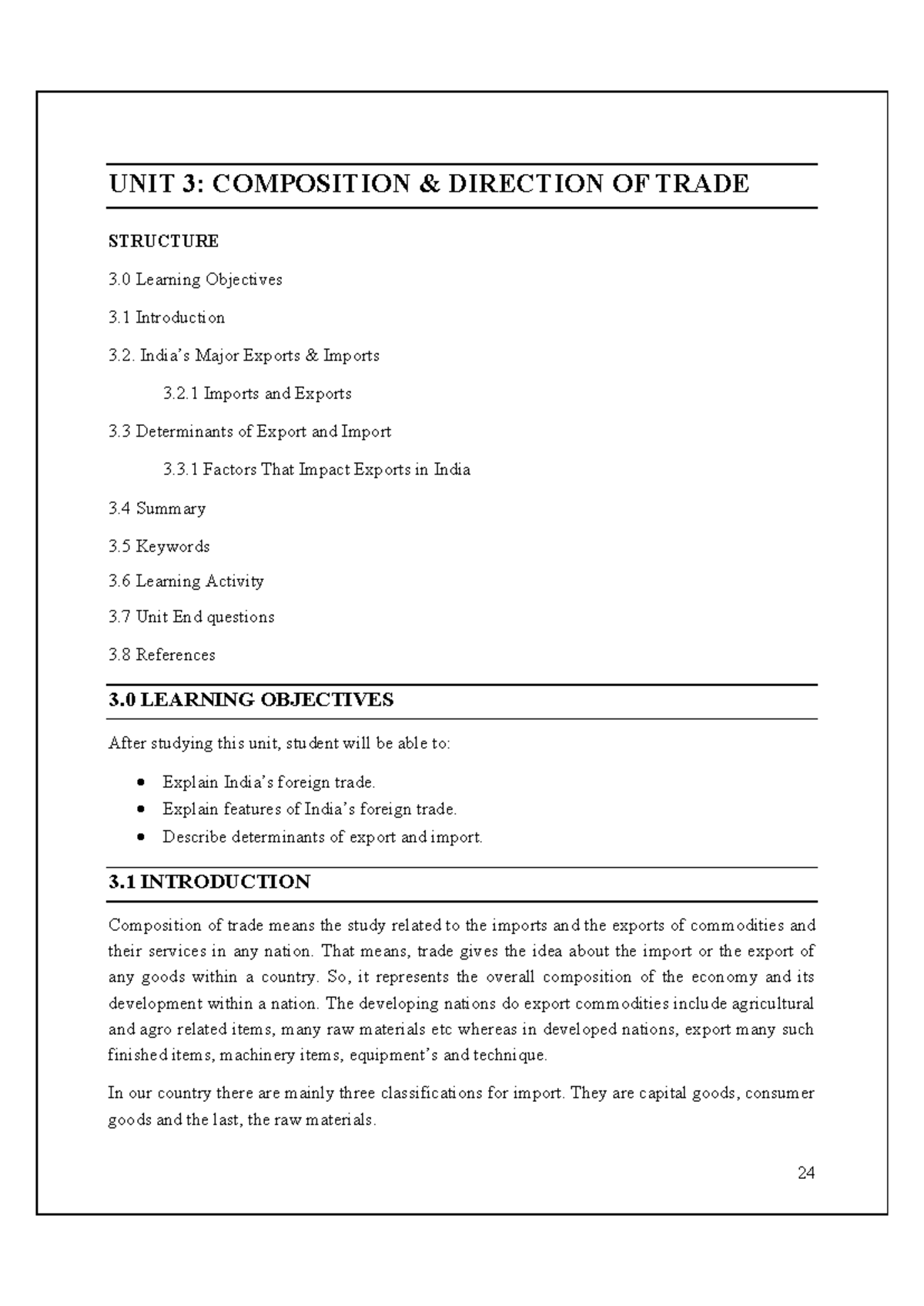 MBA SEM-3 International Trade U-3 - UNIT 3: COMPOSITION & DIRECTION OF ...