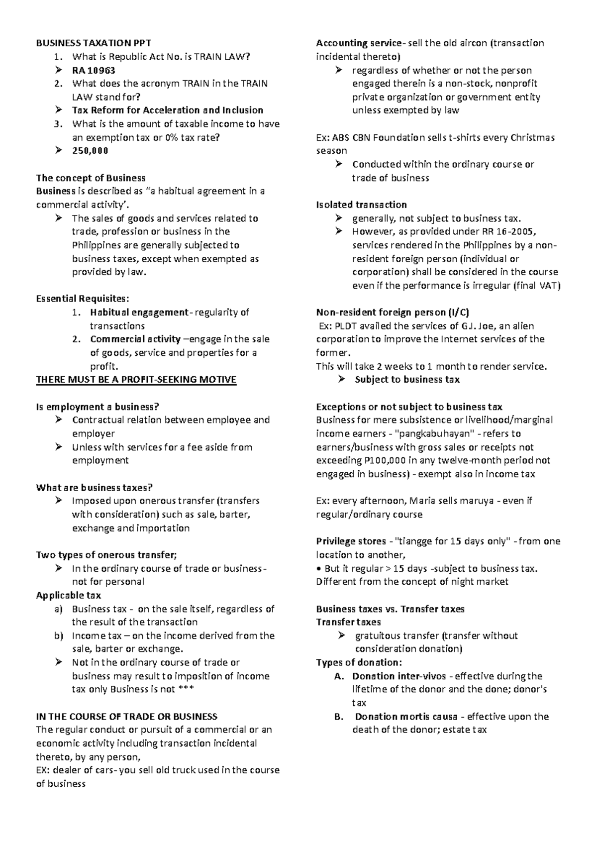 Business- Taxation-PPT - BUSINESS TAXATION PPT What is Republic Act No ...