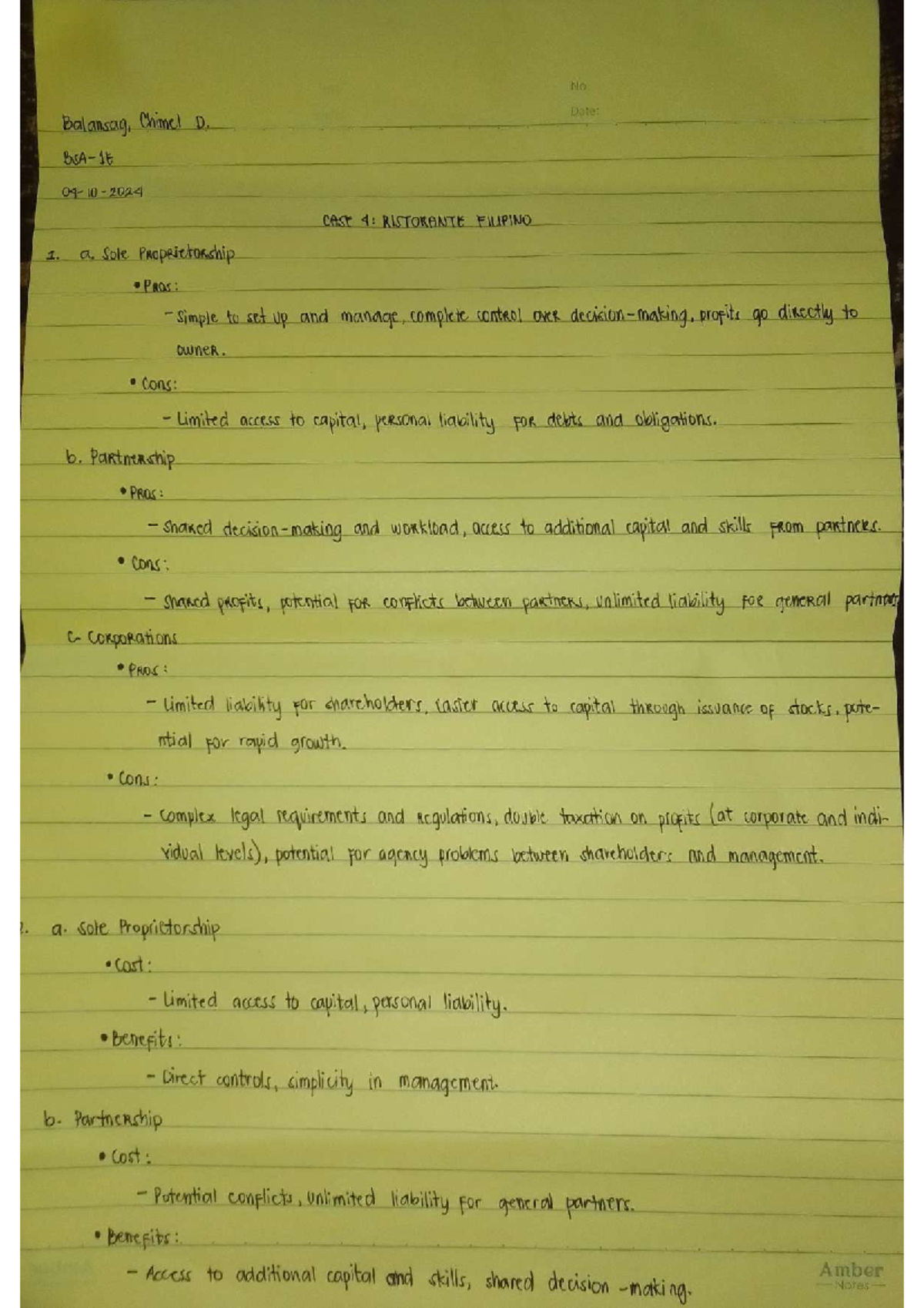 Case4&6 Balansag Chimel - bsba-business economics - Studocu