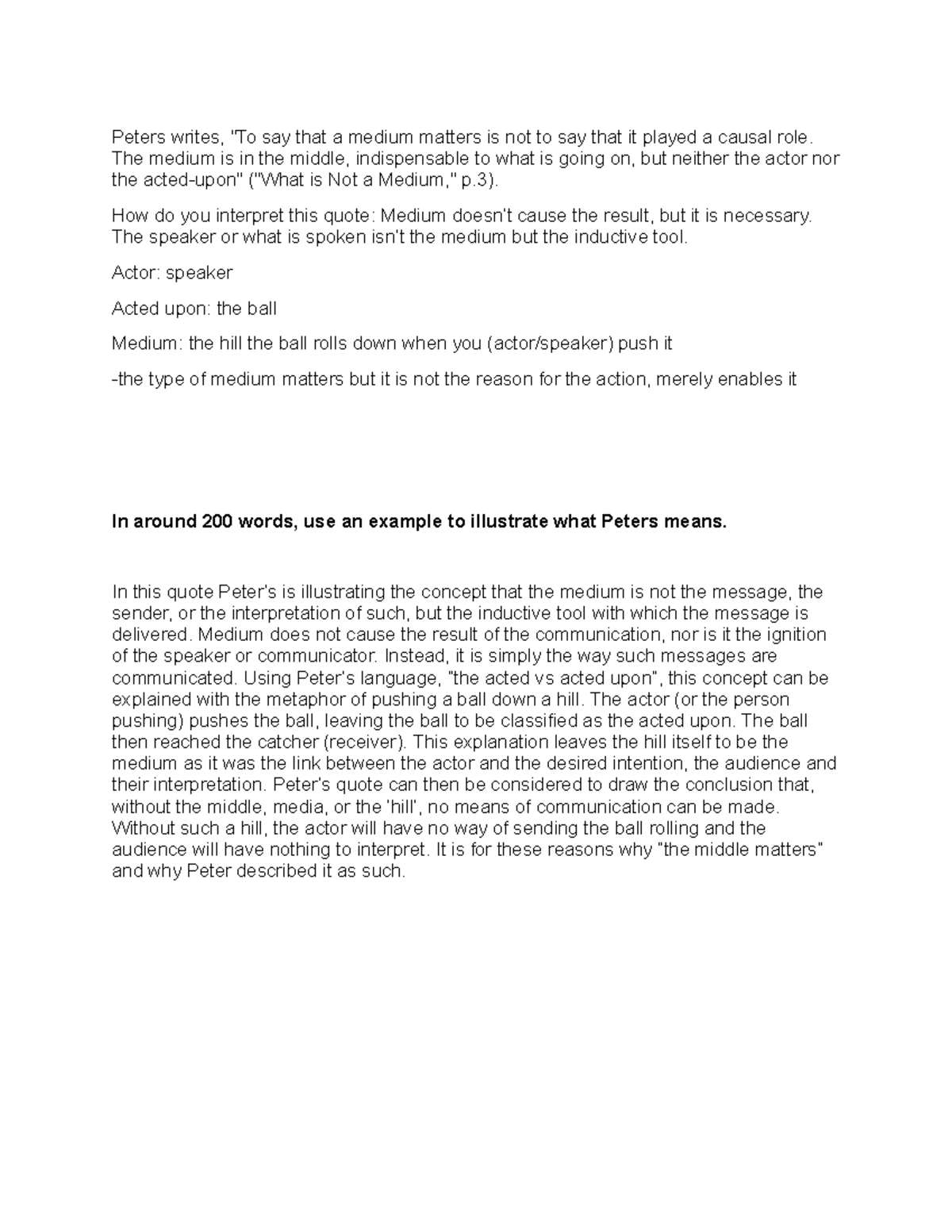 Comm 1500 assignment 2 - Professor sanctioned notes with detailed ...