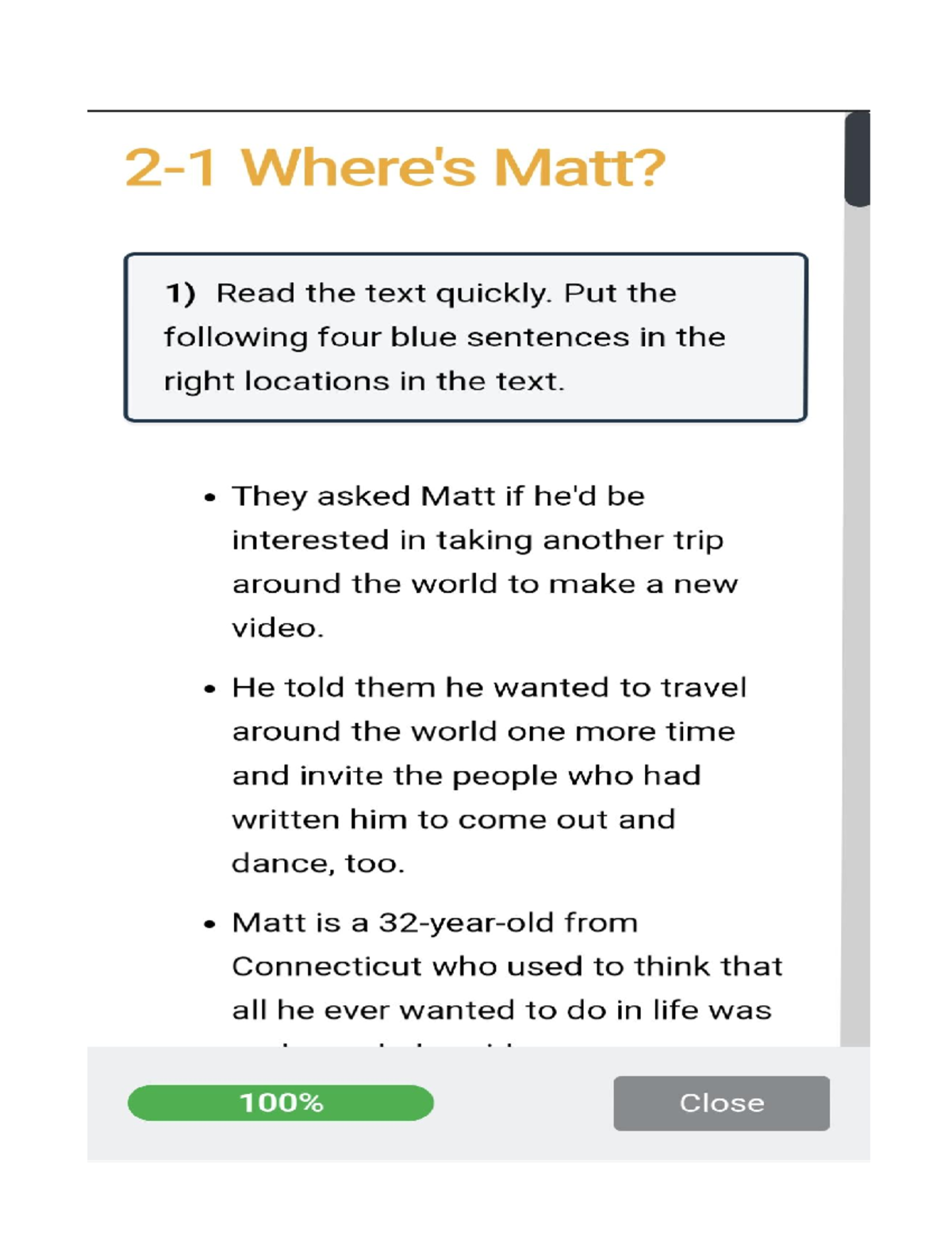 2.1 Where's Matt - .... - LEX05B2 - Studocu