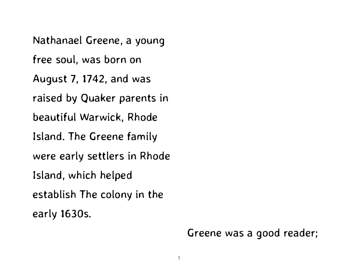 The Adventure Of Nathanael Greene(book) - Nathanael Greene, a young ...
