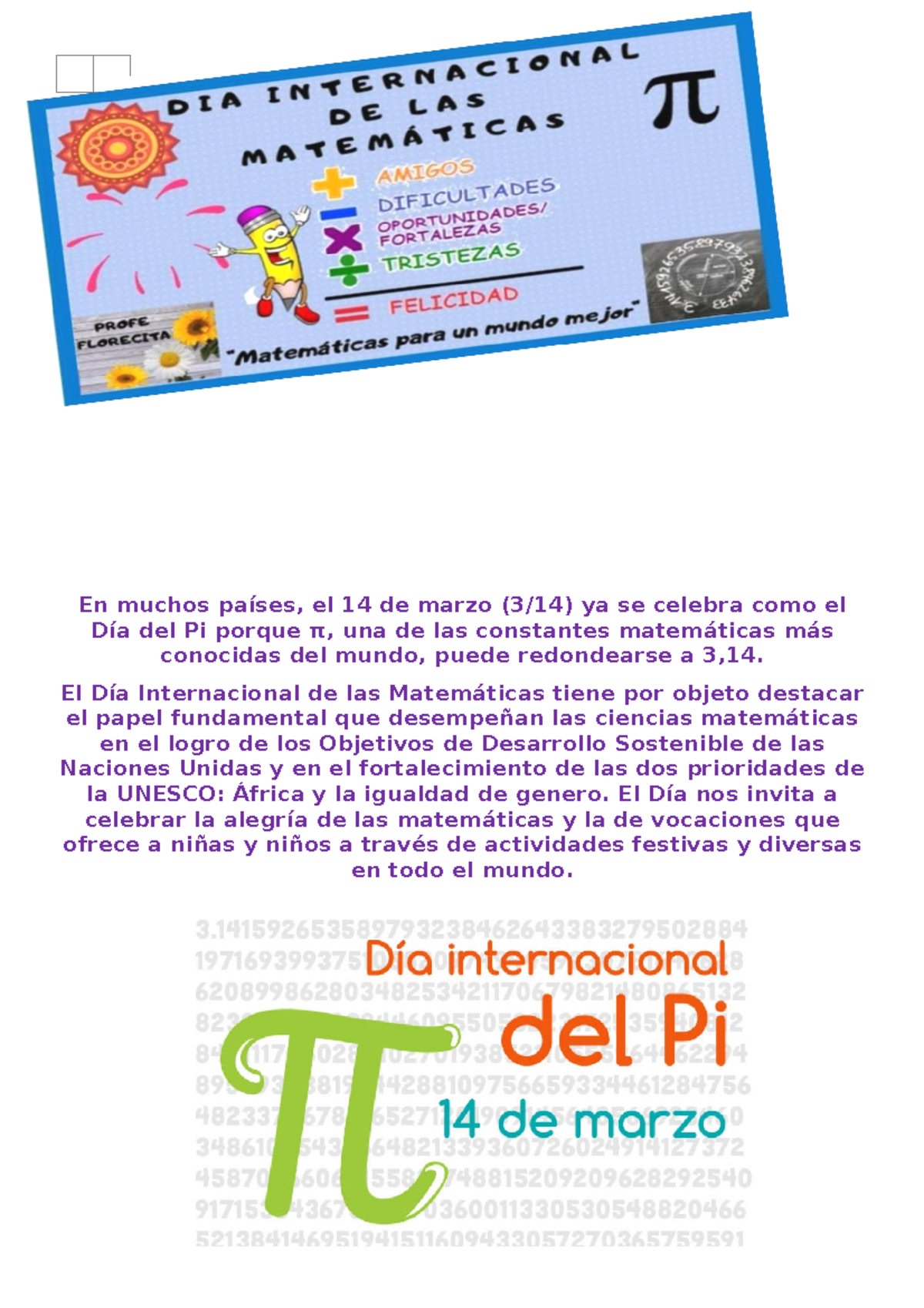 Dia pi - informe pi - . En muchos países, el 14 de marzo (3/14) ya se ...