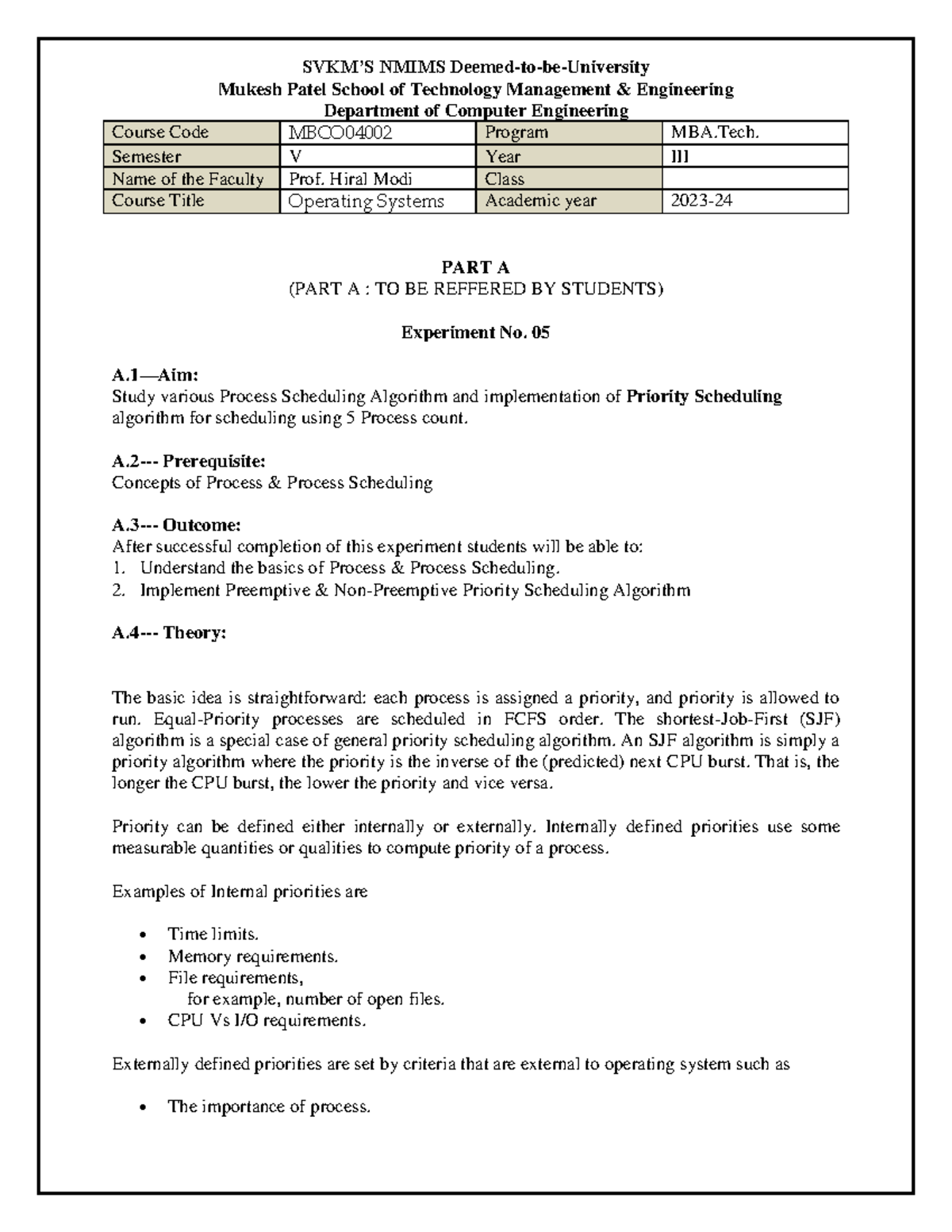 N119 Verzan Ragina Exp-5 - Mukesh Patel School of Technology Management ...