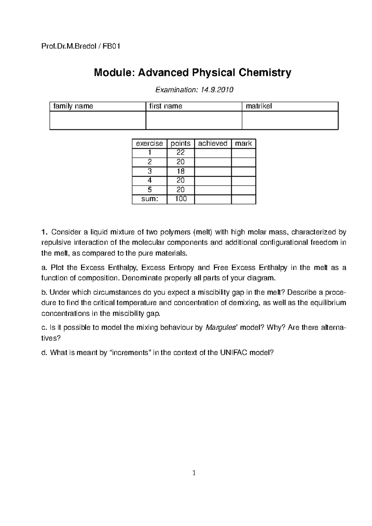 APC.14 - Advanced Physical Chemistry - Prof.Dr.M / FB Module: Advanced ... APC.14 - Advanced Physical Chemistry - Prof.Dr.M / FB Module: Advanced ...