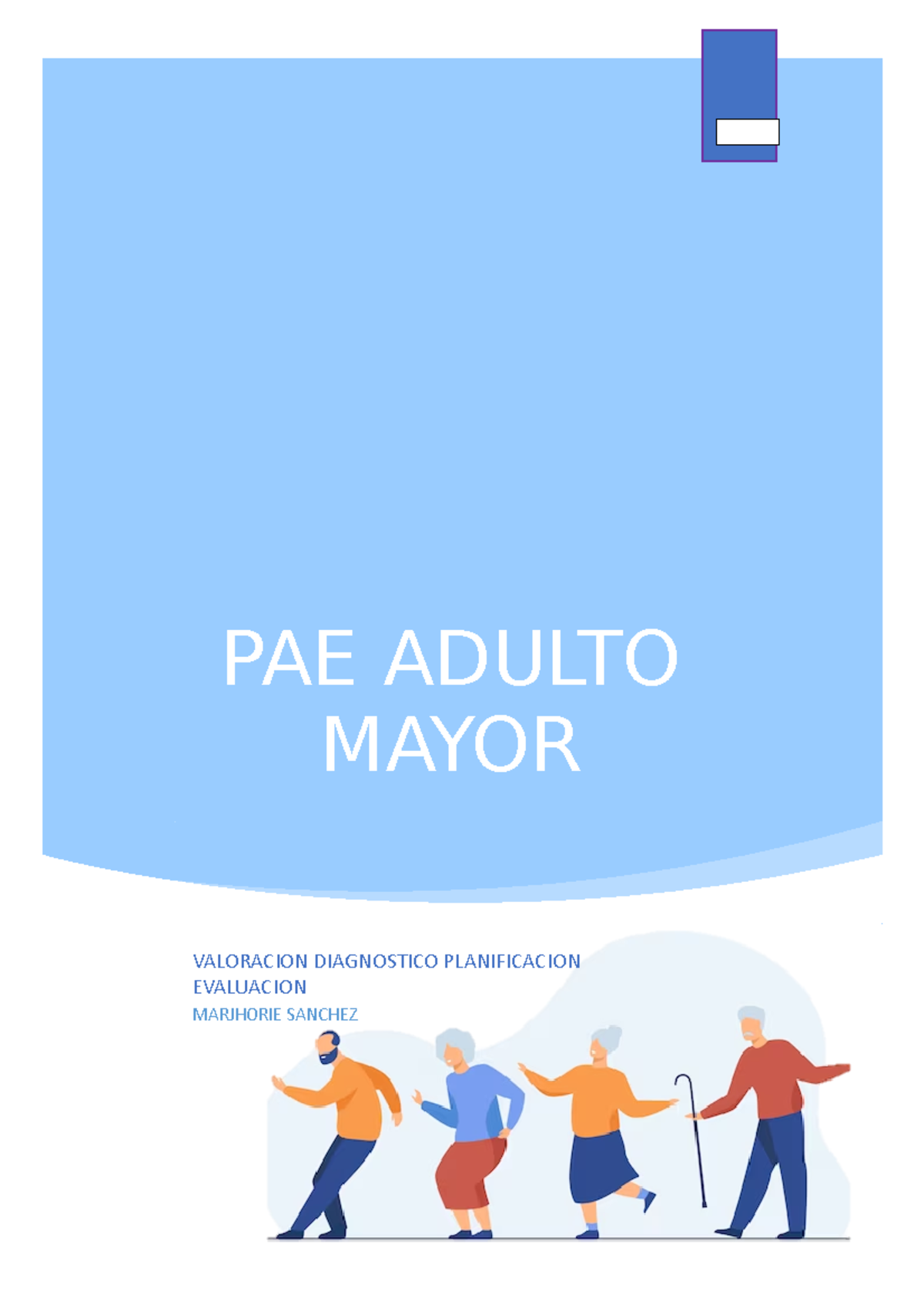 PAE Adulto Mayor Enviar - PAE ADULTO MAYOR VALORACION DIAGNOSTICO ...