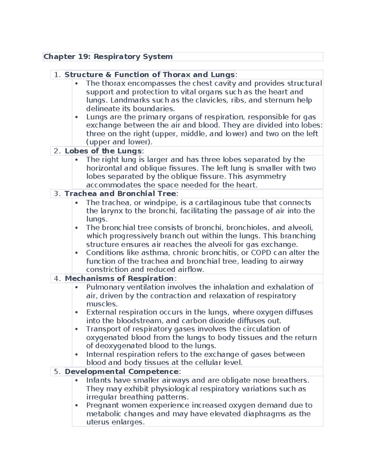 Exam 2 Study Guide Health Assessment 2 - Chapter 19: Respiratory System ...