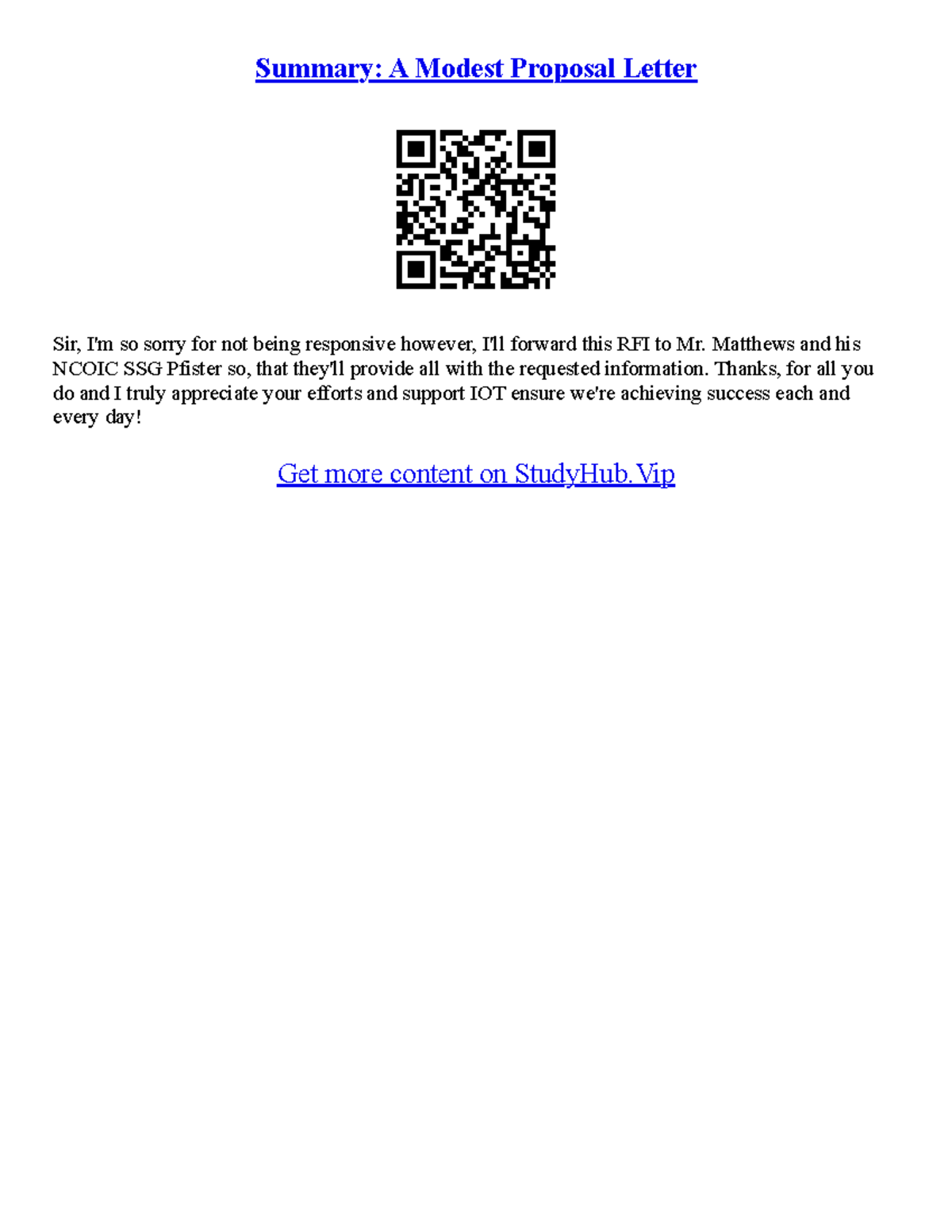 How To Write A Good Proposal Essay - Summary: A Modest Proposal Letter ...