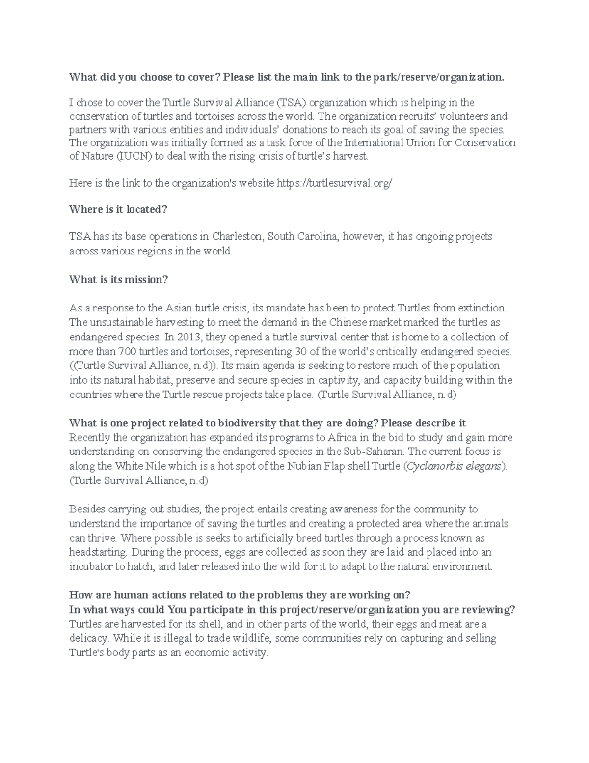 Discussion unit 3 - What did you choose to cover? Please list the main ...