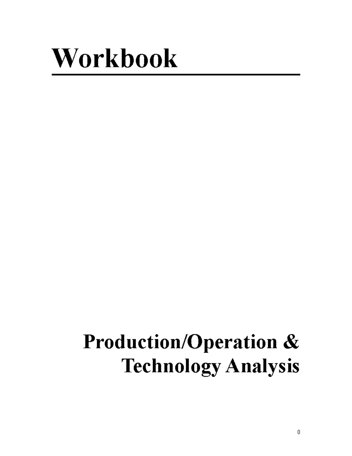 Workbook on Production and Operation Plan - Workbook Production ...