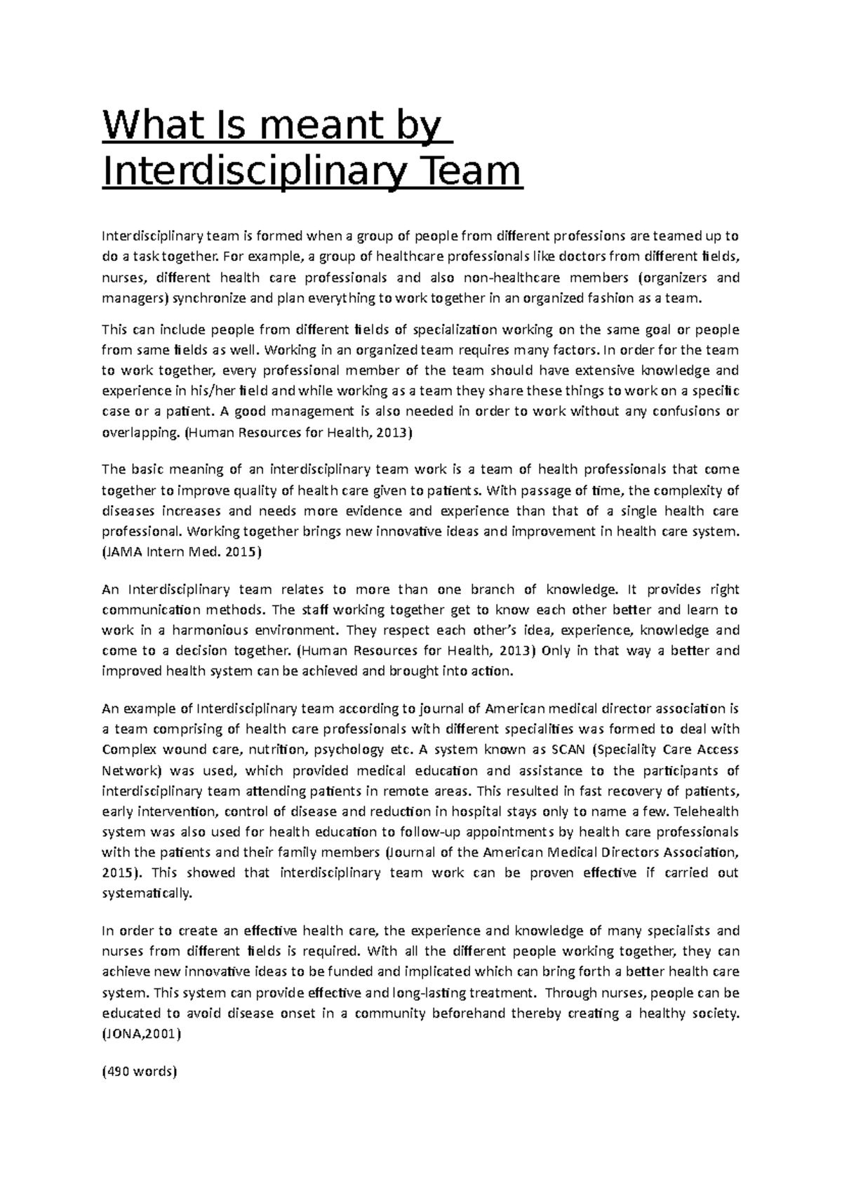 What Is meant by Interdisciplinary Team - What Is meant by ...