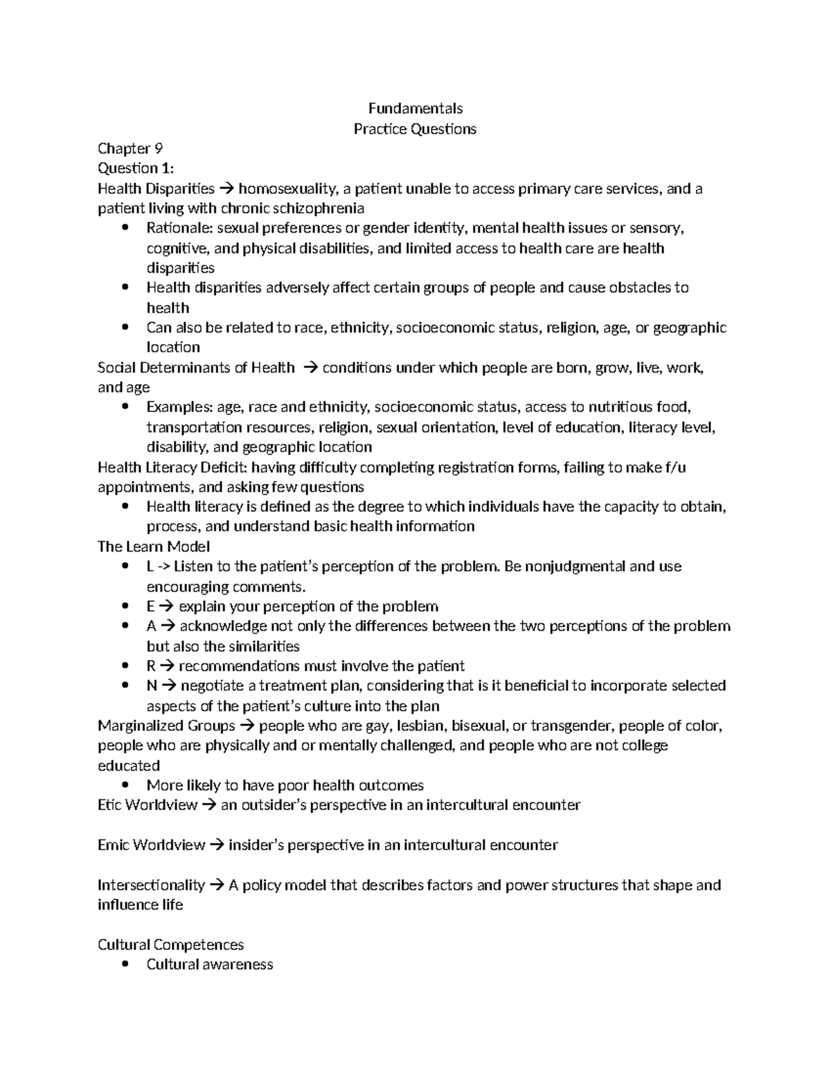 Fundamentals Practice Questions - Fundamentals Practice Questions ...