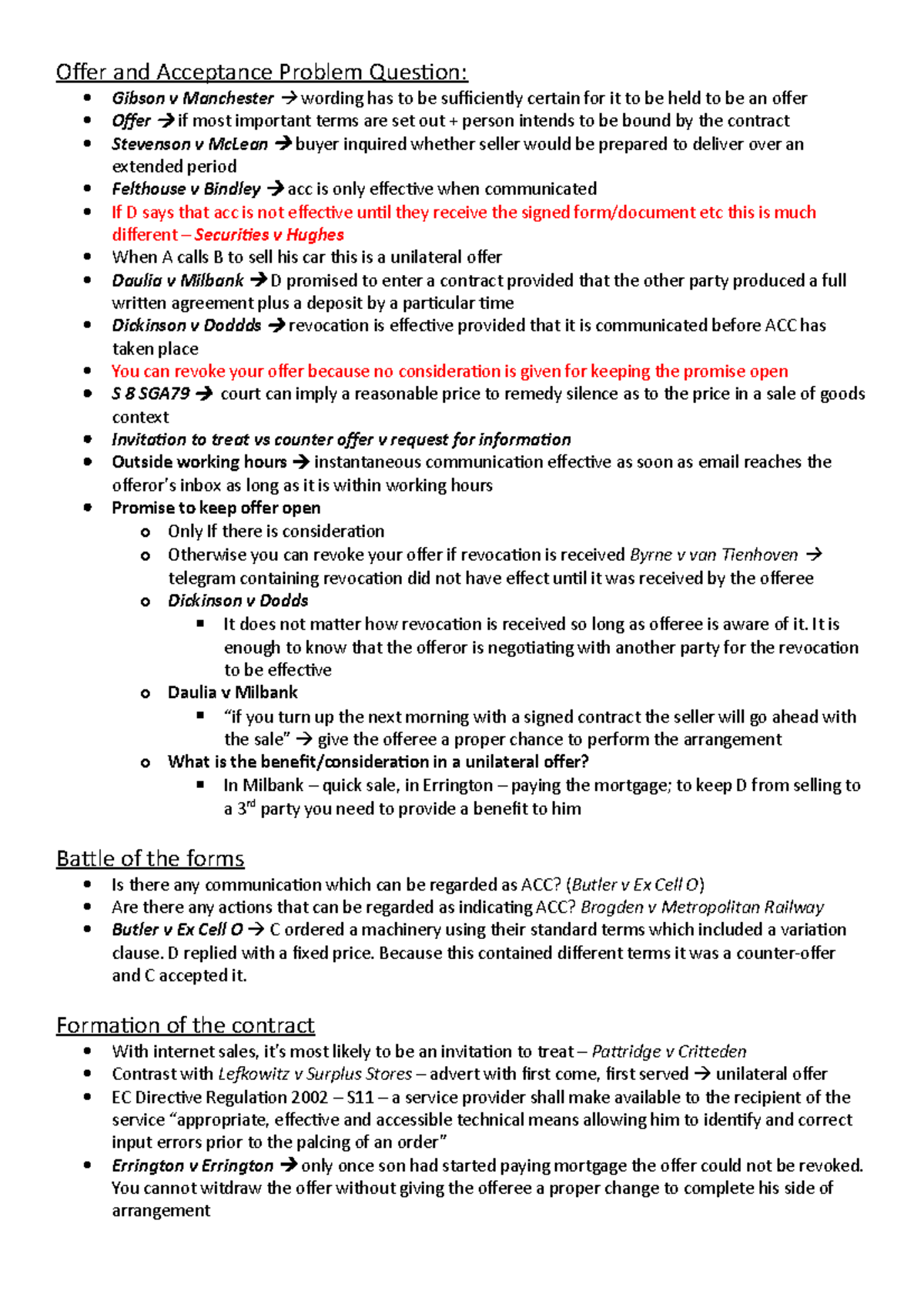 Offer and Acceptance Problem Question - It is enough to know that the ...