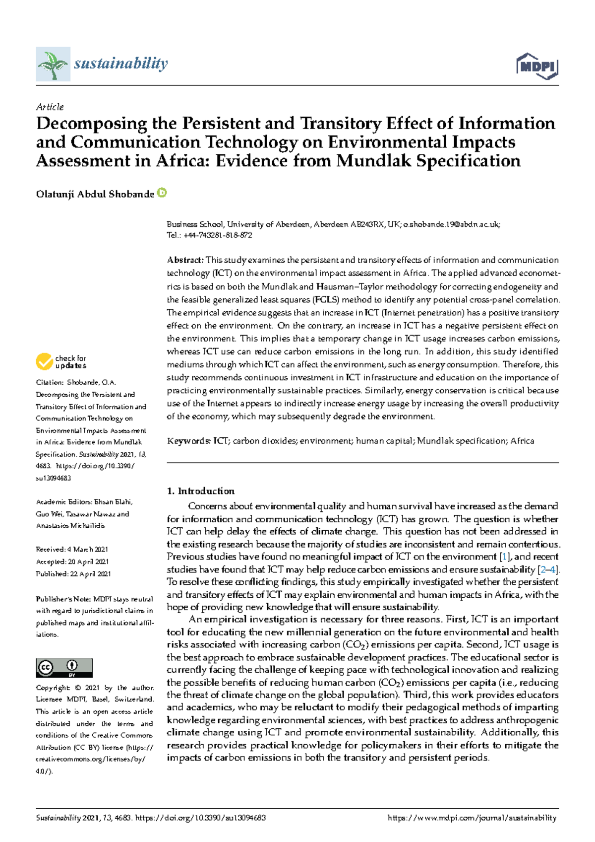 Bài tham khảo 25 - sustainability Article Decomposing the Persistent ...