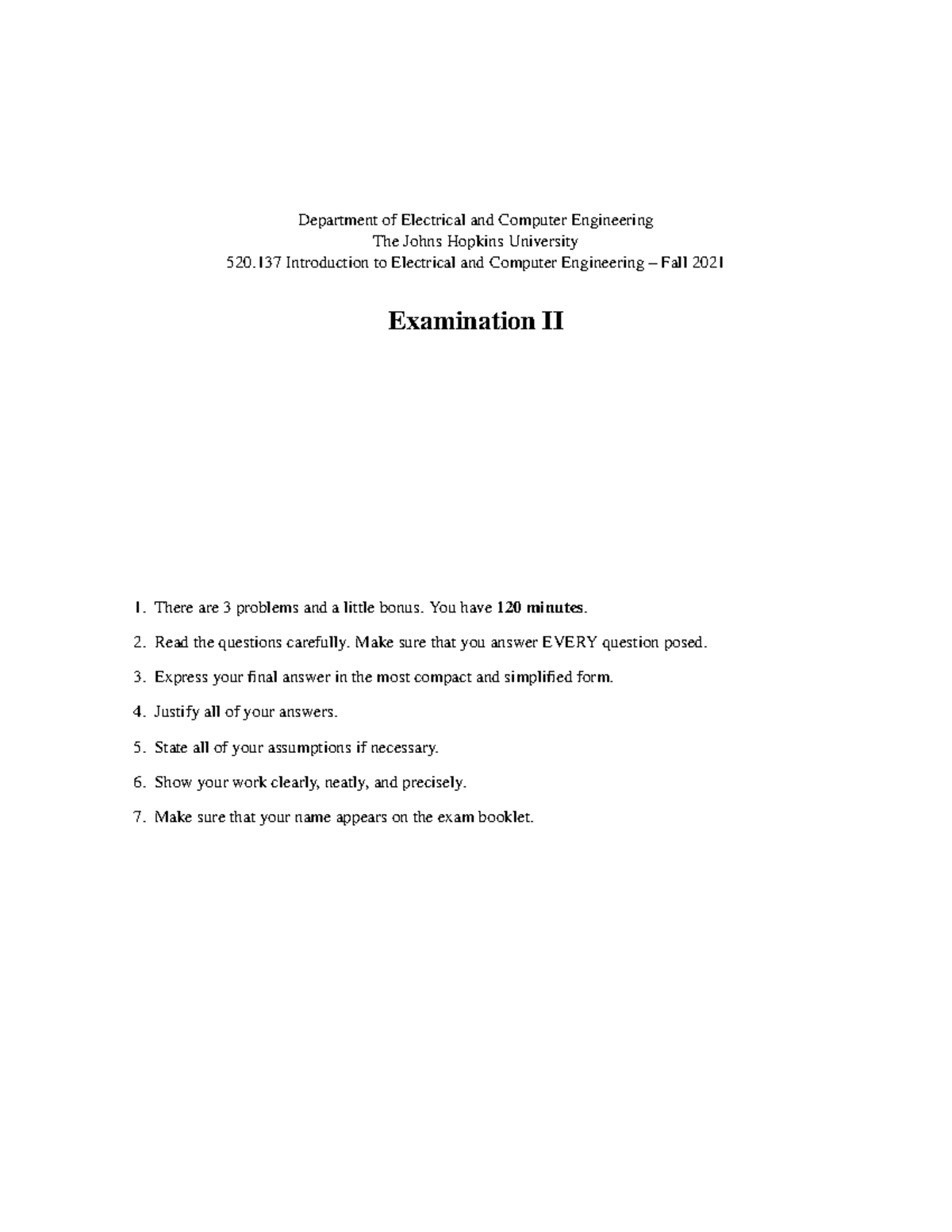 Exam2 21 - Practice exam - Department of Electrical and Computer ...