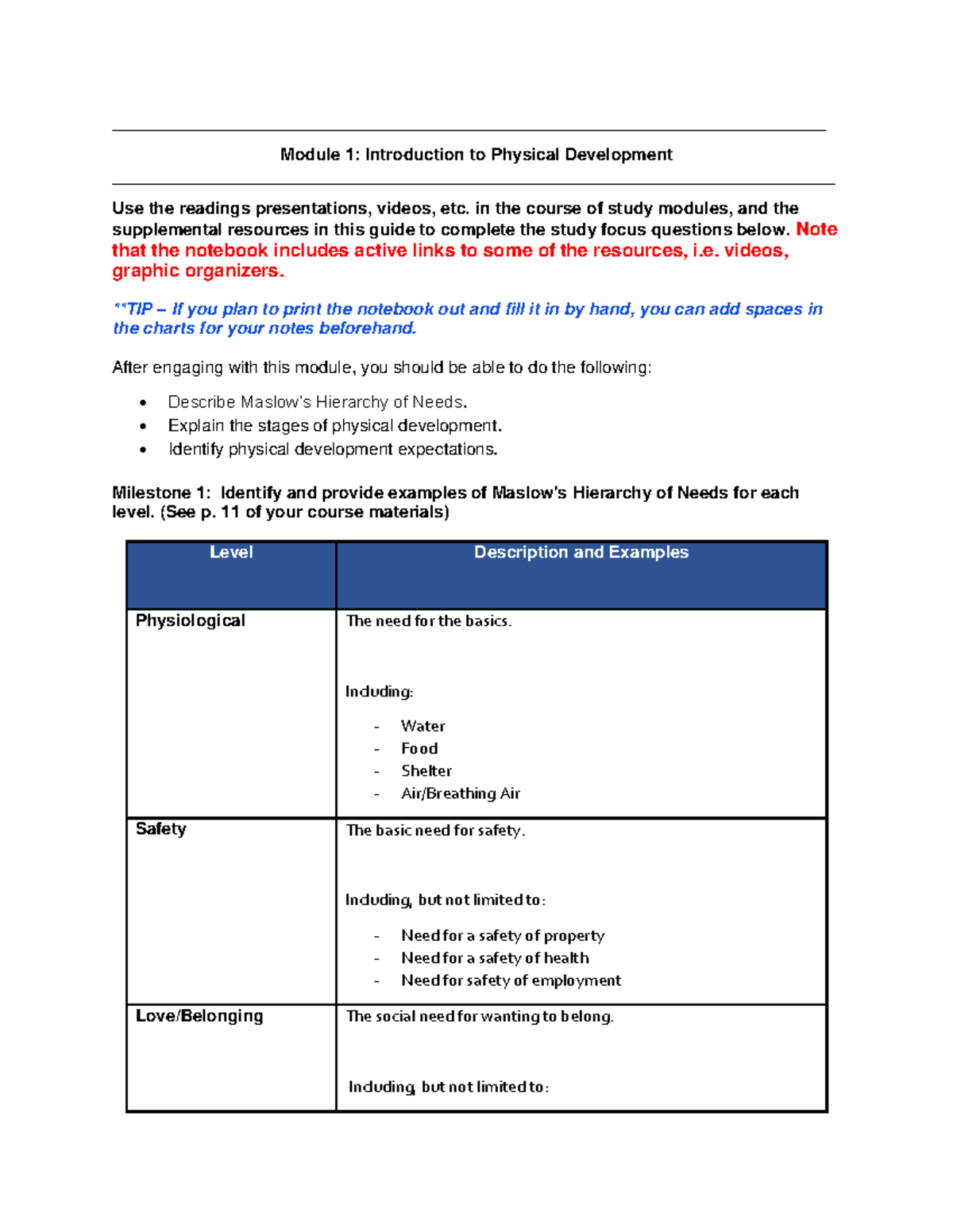 Module 1 Notebook Educational Psychology and Development of Children ...