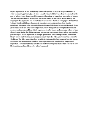 Reflection Bonus - Major Grade Assignment - My biggest take away from ...