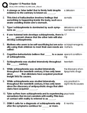 Module 3 Quiz - Introduction to Abnormal Psychology psyc 4082 - Module ...