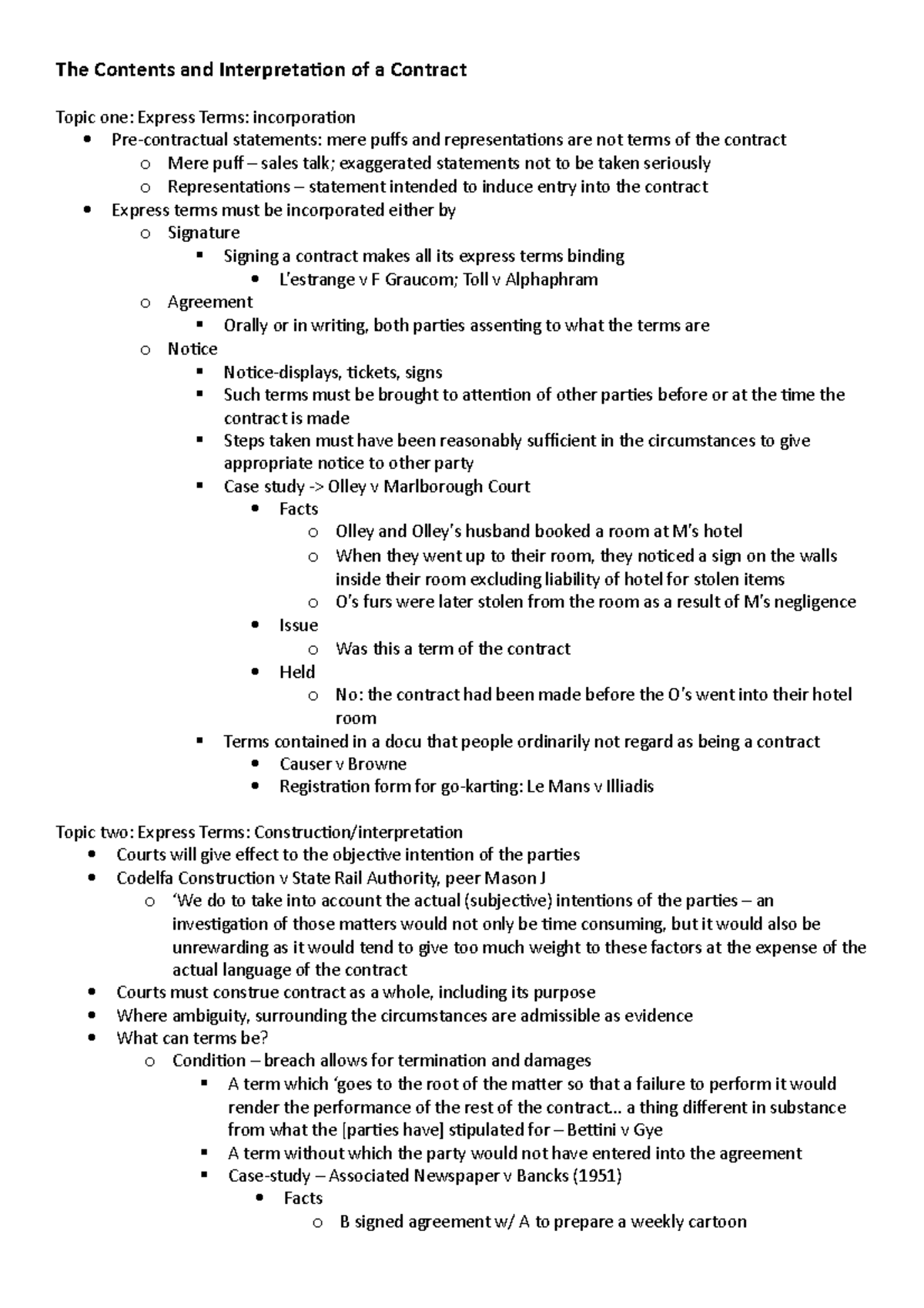 4:5)The Contents and Interpretation of a Contract - The Contents and ...