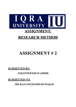RESEARCH METHOD ASSIGNMENT - ASSIGNMENT: RESEARCH METHOD “SLEEPLESS ...