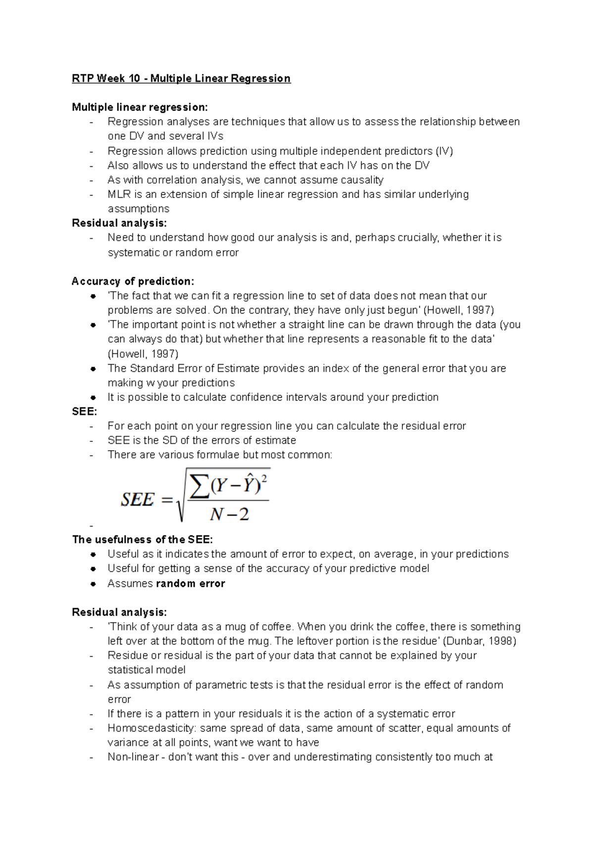 RTP Week 10 - Multiple Linear Aggression - RTP Week 10 - Multiple ...