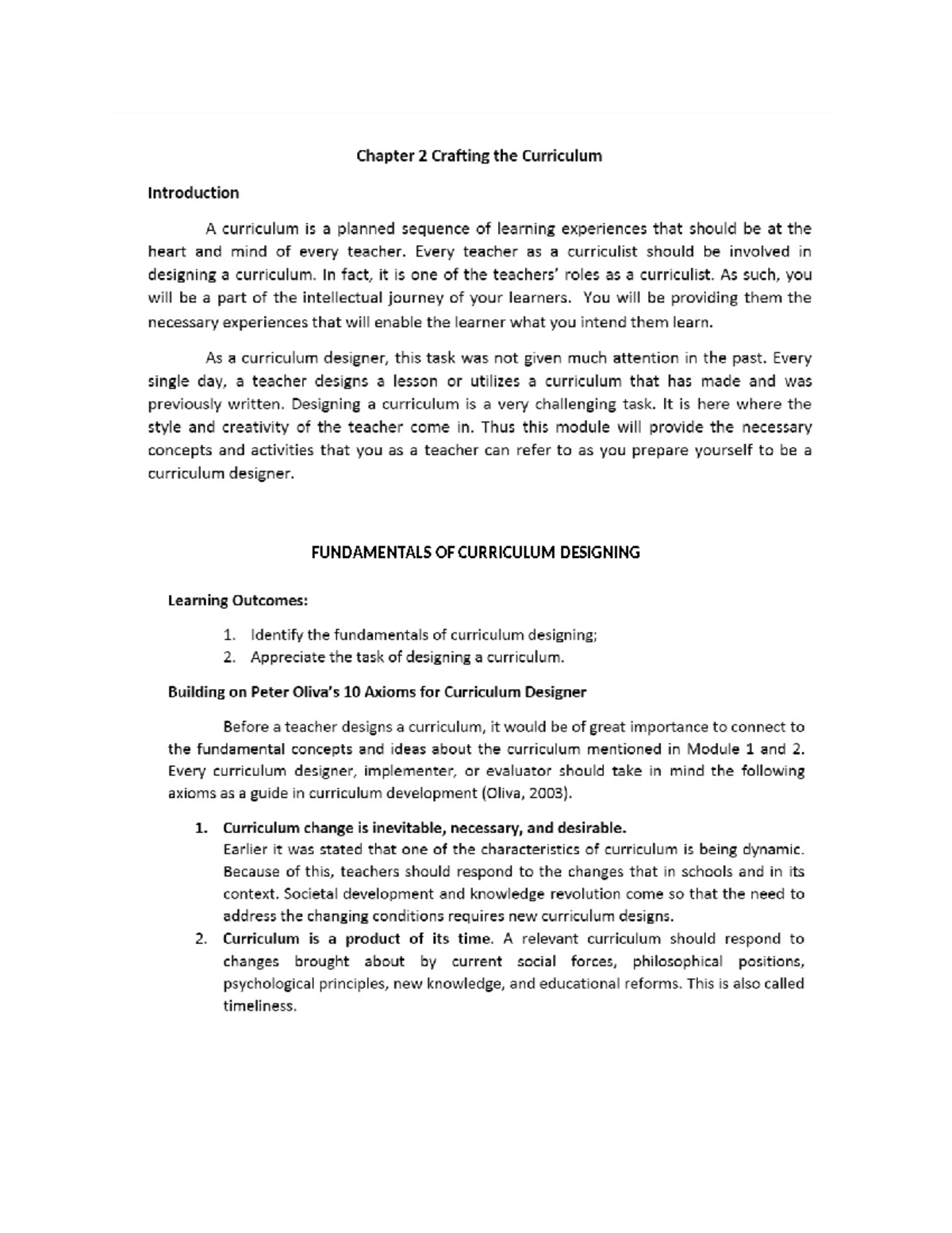 Chapter 2 Crafting the Curriculum - Panitikan sa Wikang Filipino - FUNDAMENTALS OF CURRICULUM ...