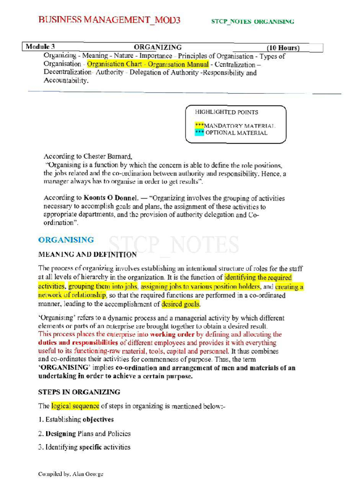 Module 3 Business Management - BUSINESS MANAGEMENTMOD3 STCP_NOTES ...