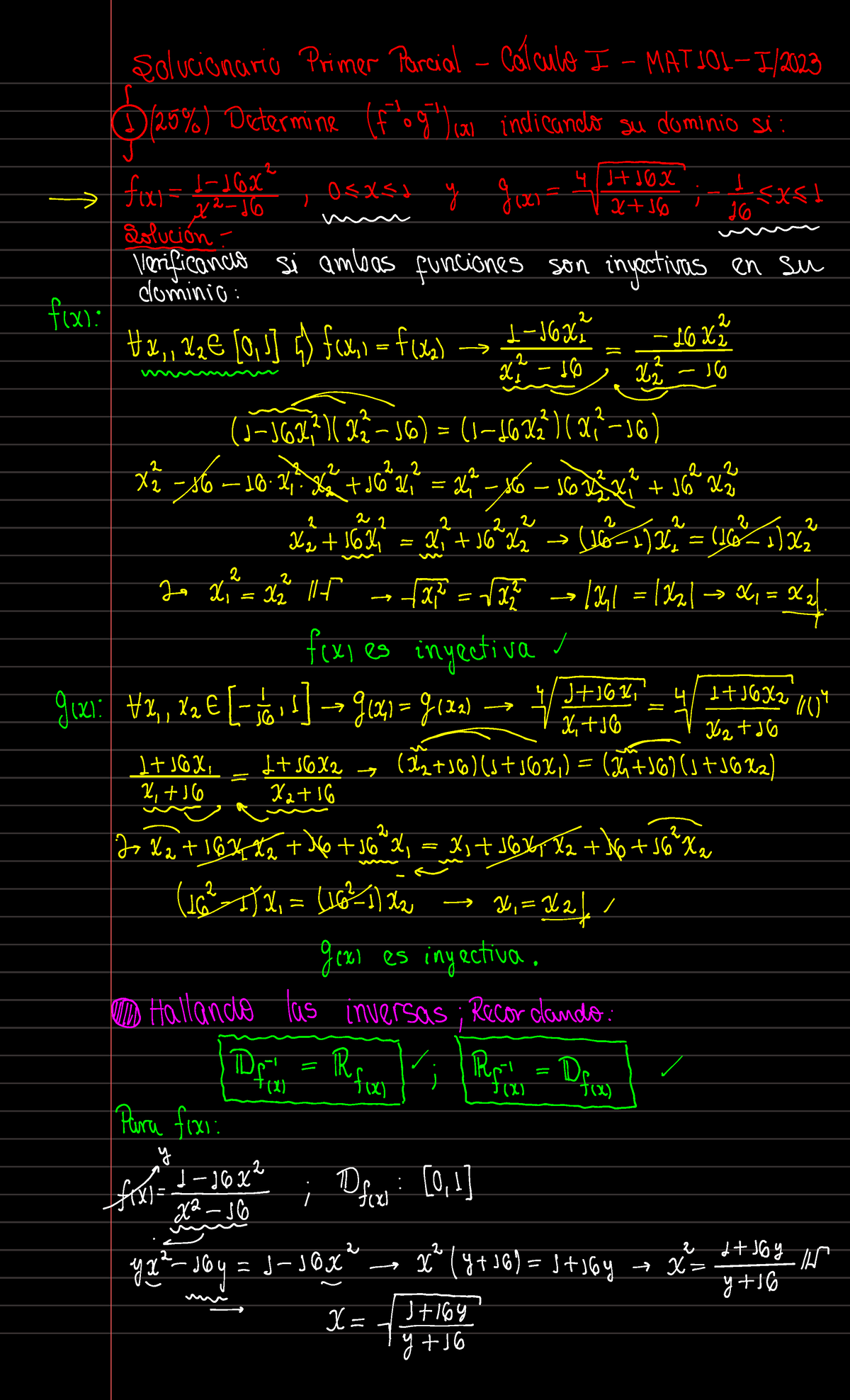 Sol. Examen MAT101 I2023 Ichch - matemática financiera - Studocu
