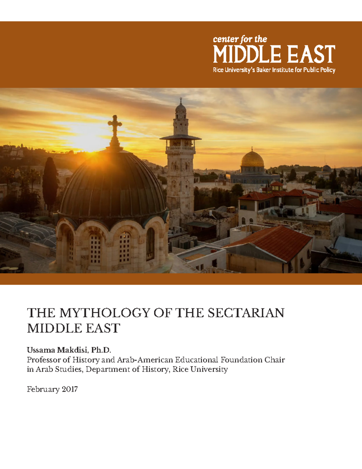 Mythology of a Sectarian Mideast - THE MYTHOLOGY OF THE SECTARIAN ...