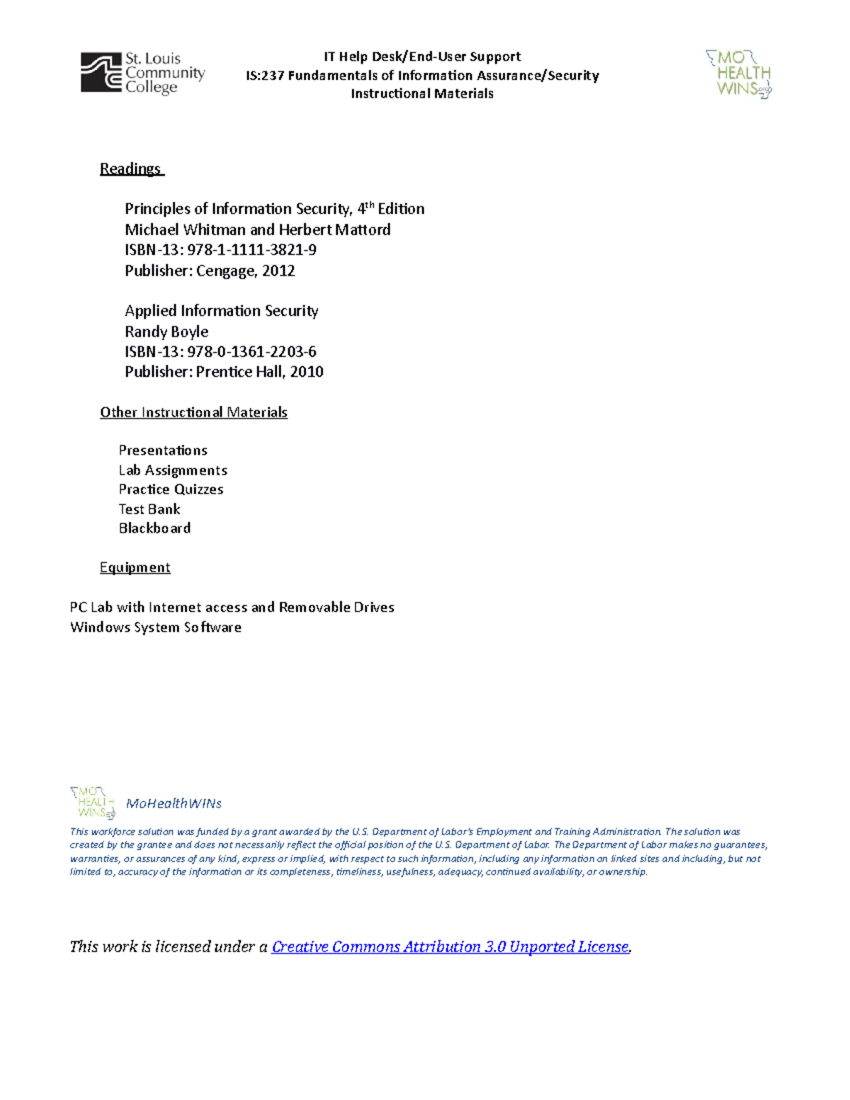 Stlcc ITHD IS237 Instructional Materials - IT Help Desk/End-User ...