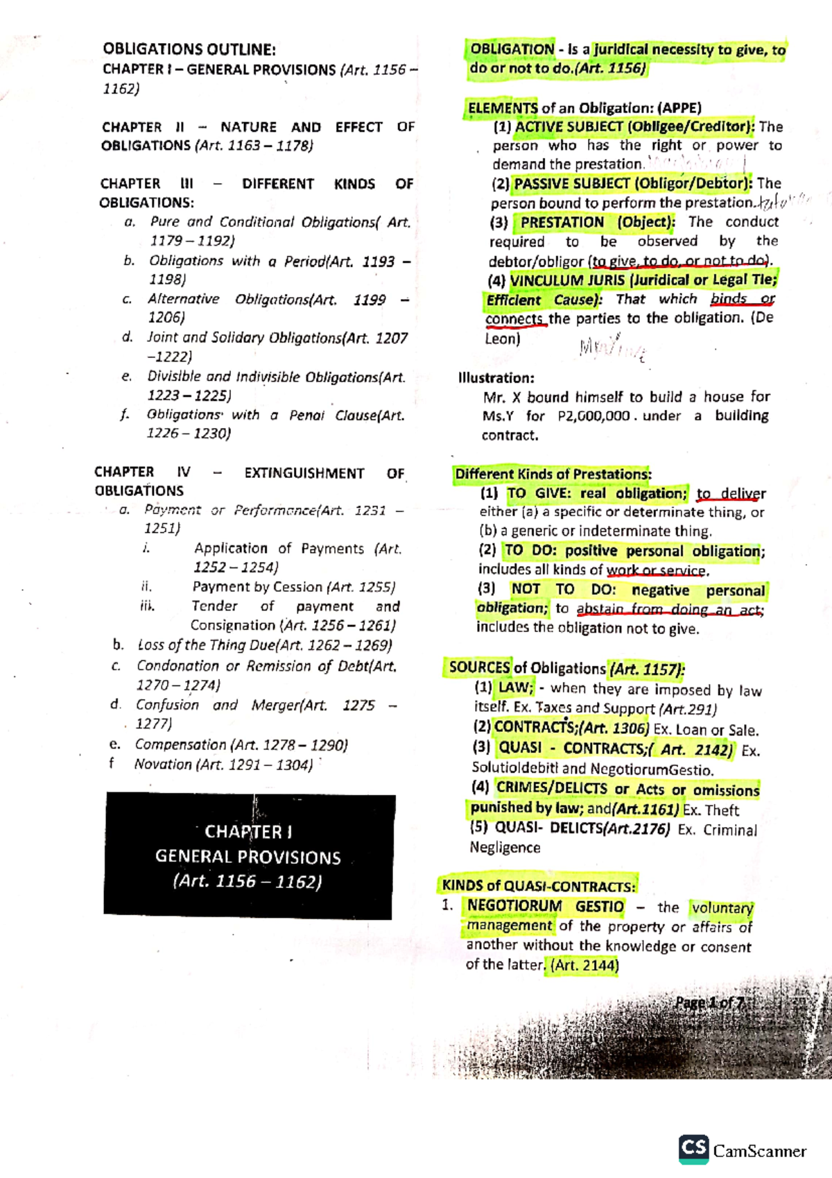 Law1 notes - Discussion - Accountancy - CamScanner CamScanner - Studocu