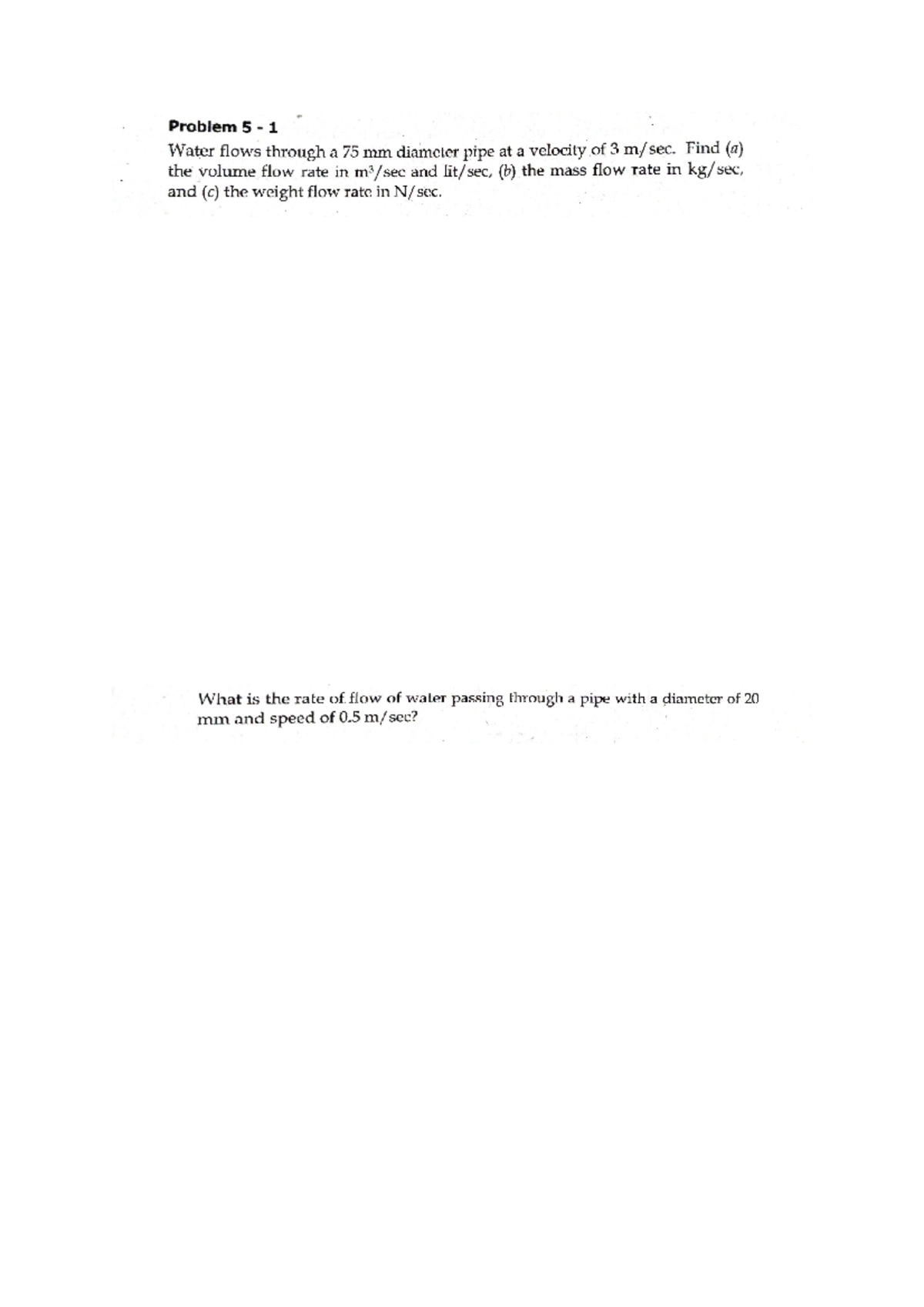 CE 016 WEEK 2 Sample Problems - Hydraulics Engineering - Studocu