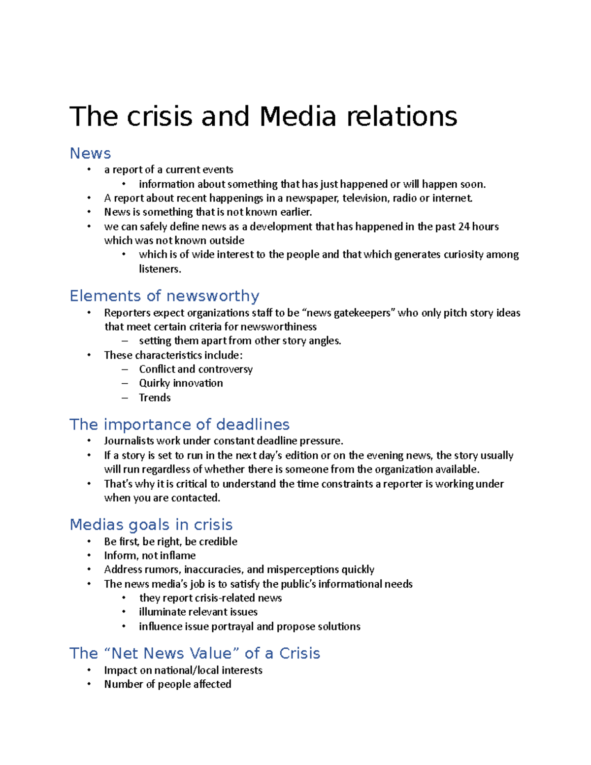 crisis and Media relations - The crisis and Media relations News a ...