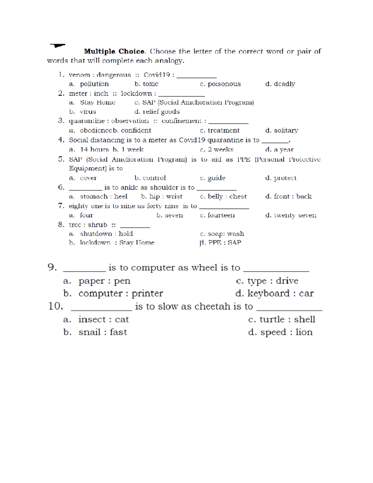 Weekly TEST - lESSON PLAN - Bachelor of Secondary Education - Studocu
