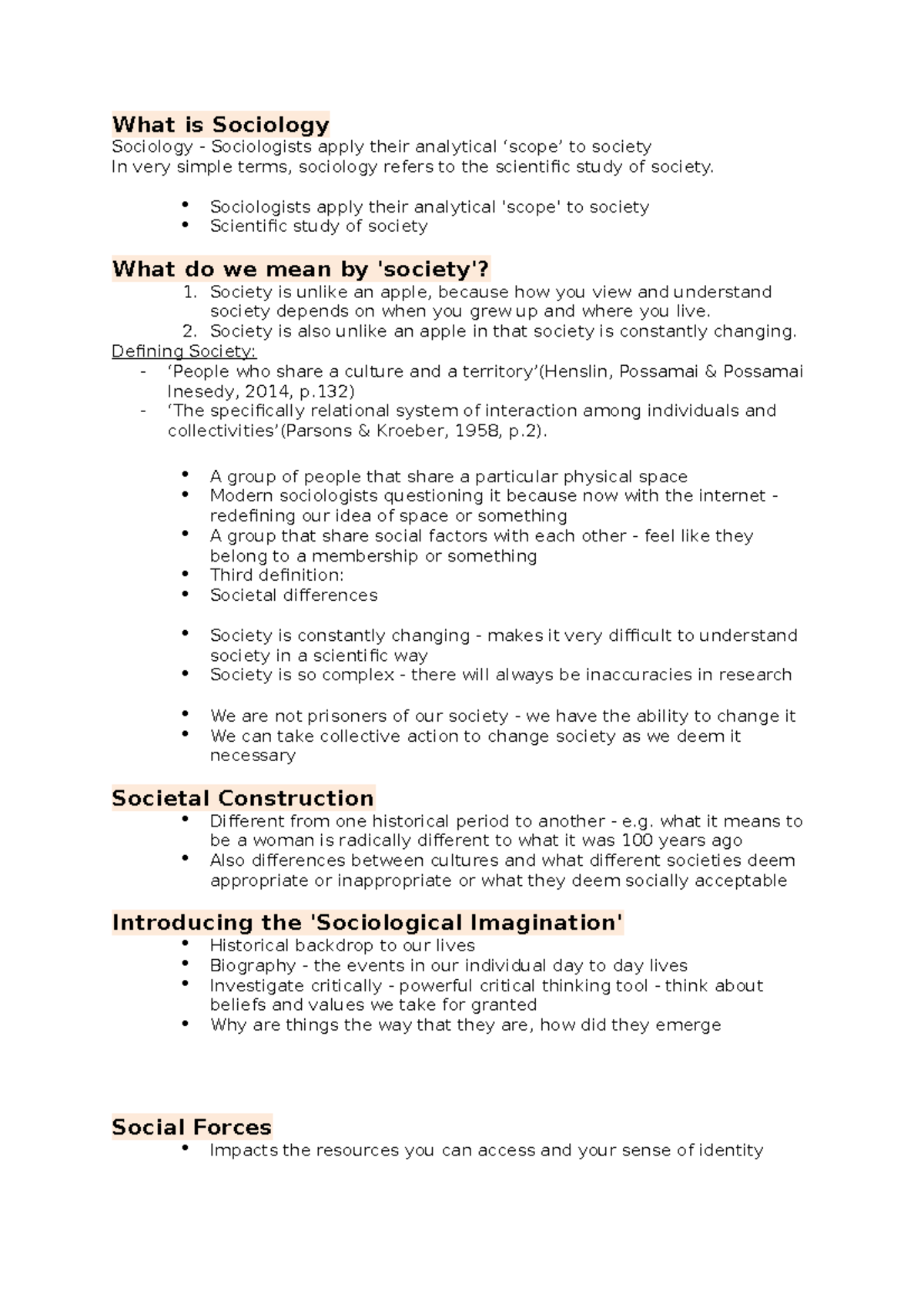 What is Sociology - Lecture notes 1 - What is Sociology Sociology ...