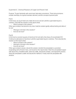 Lab Summary Experiment 1-Basic Labratory Techniques - Experiment 1: Basic Laboratory Techniques ...