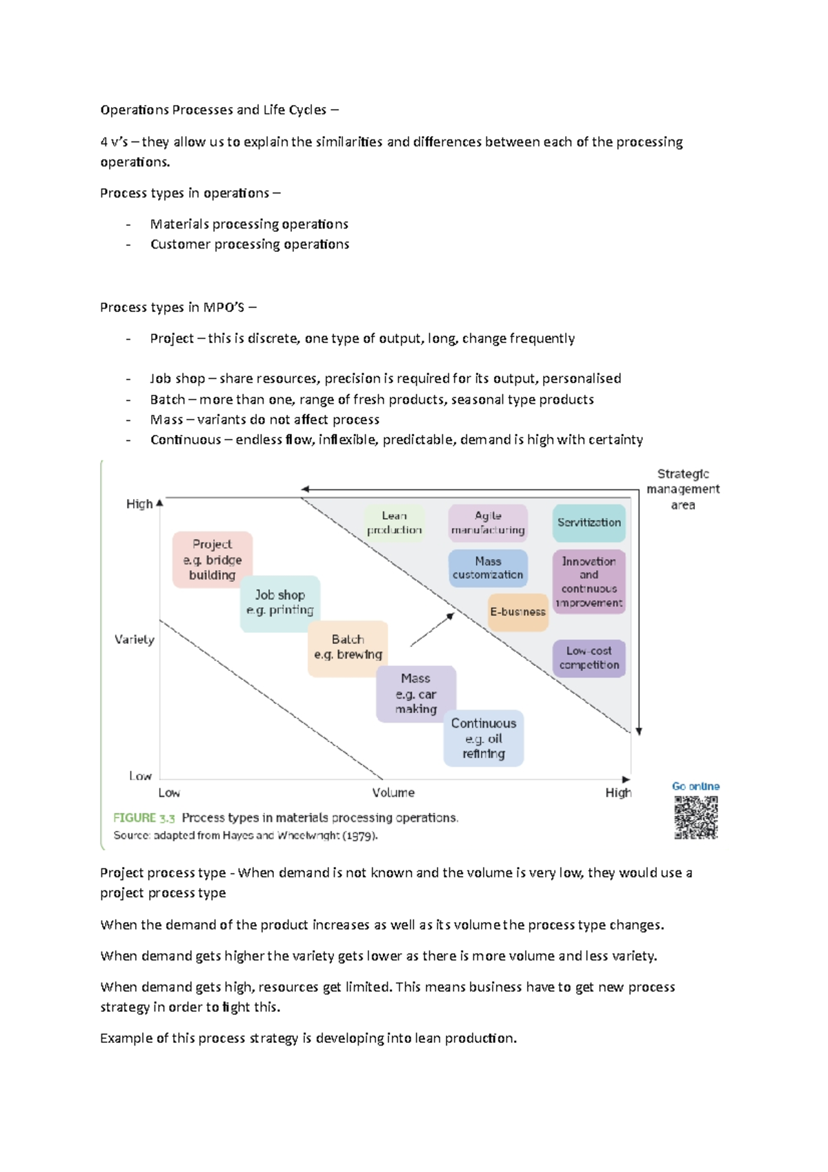 Operations Processes and Life Cycles - Process types in operaions ...