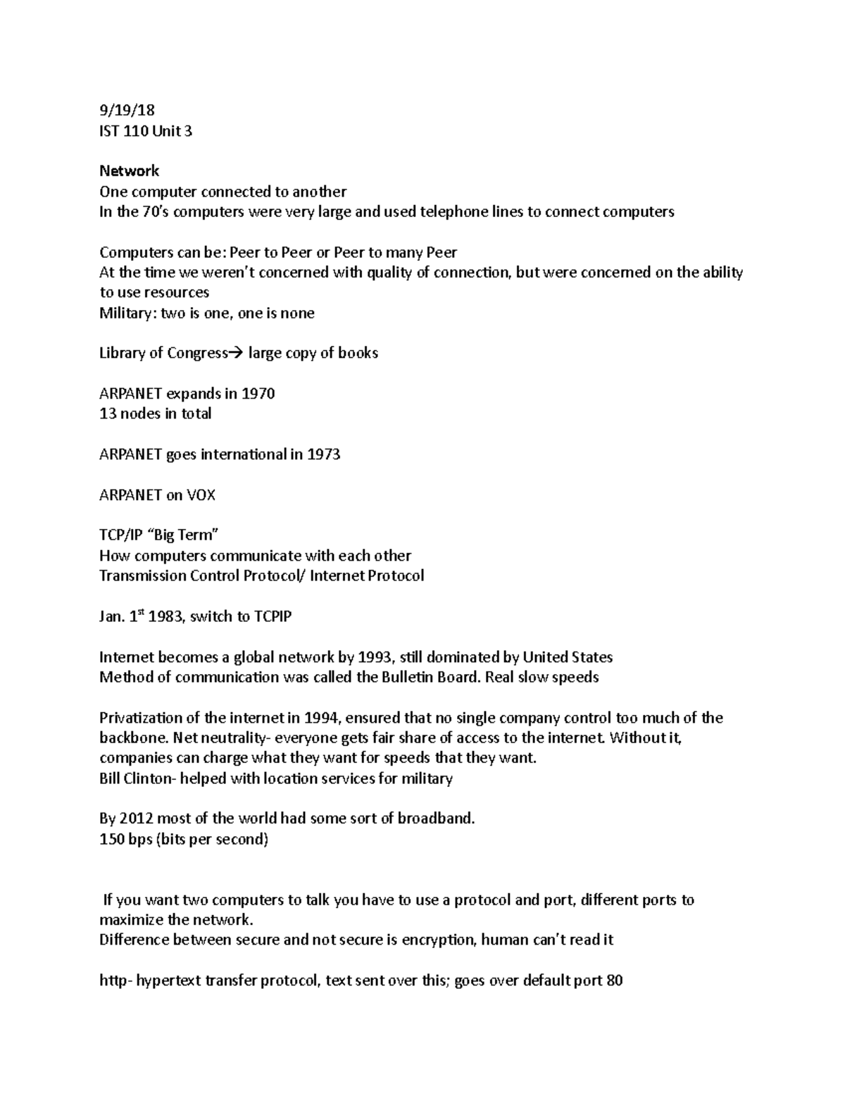 Unit 3 Notes - Study guide mandatory for exams and participation - 9/19 ...