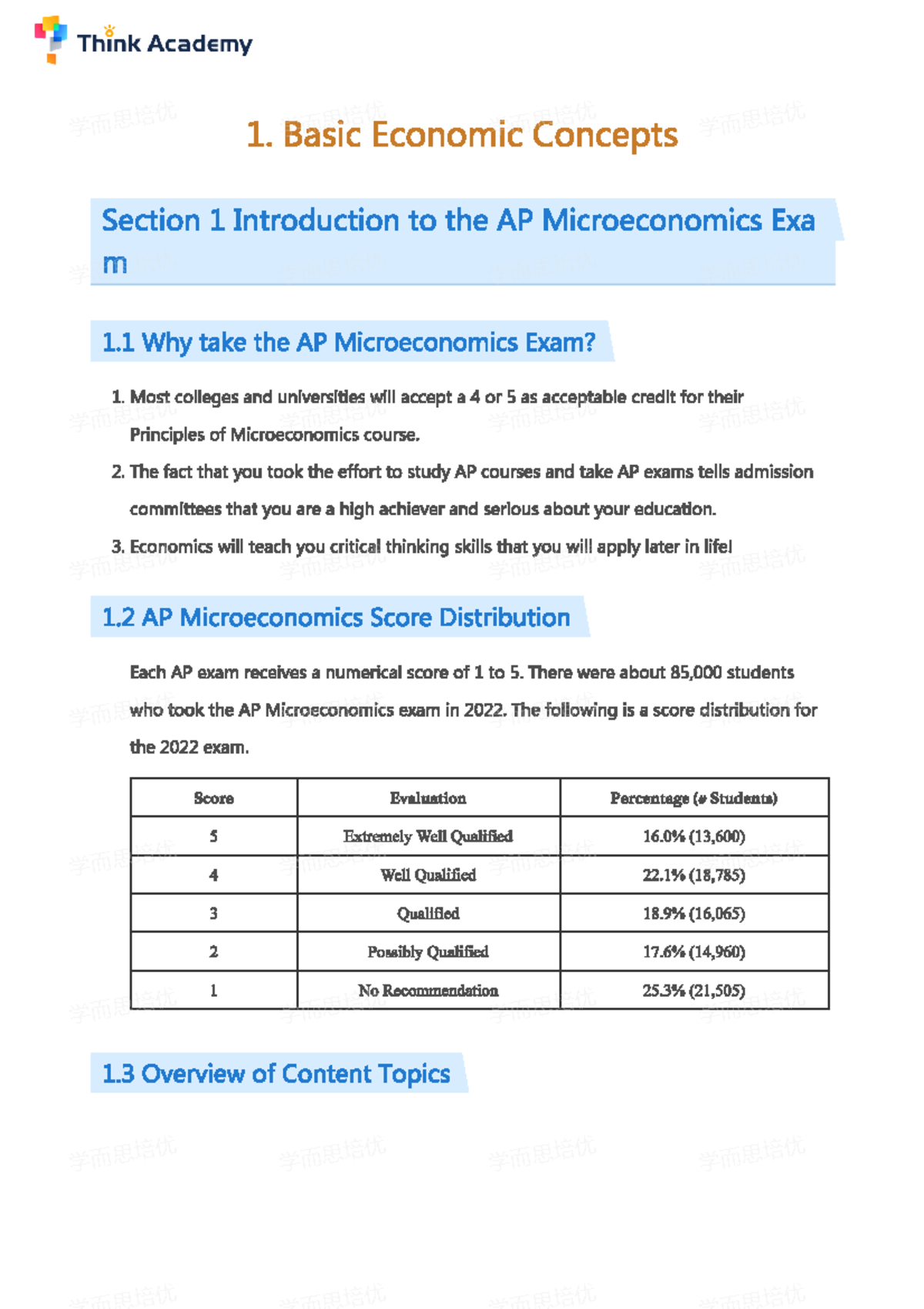 1-Basic Economic Concepts - 学而思培优 学而思培优 学而思培优 学而思培优 学而思培优 学而思培优 学而思培优 学 ...