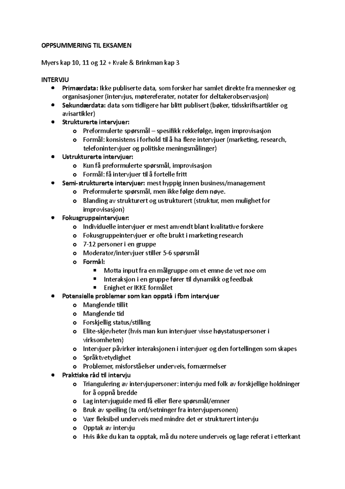 Oppsummering Eksamen - Begreper og lignende til People insight - OPPSUMMERING TIL EKSAMEN Myers ...