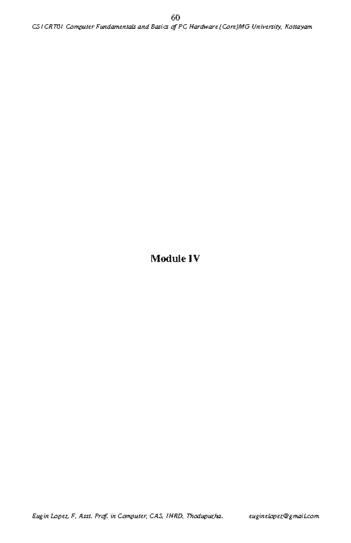 Module 4 - Input Devices: Keyboard, Point and draw devices: mouse ...