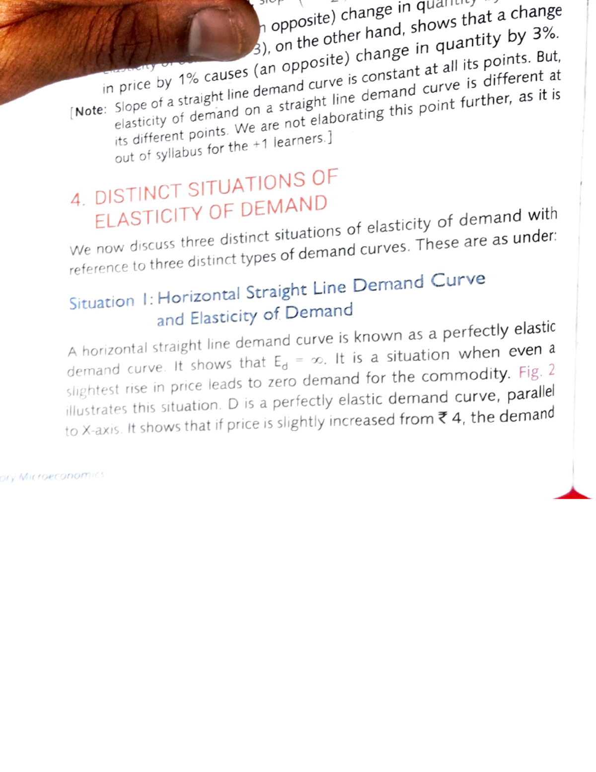 Distinct situation of elasticity of demand - opposite) change in qua 3 ...