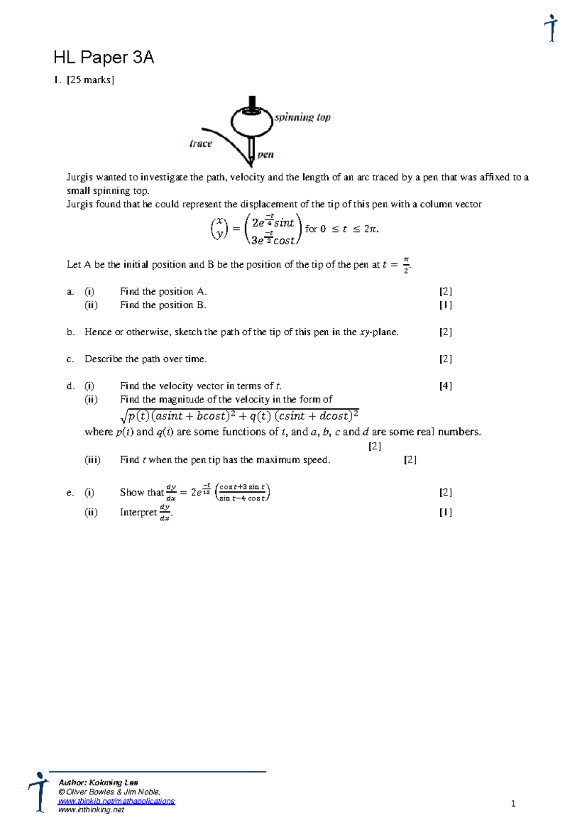 Inthinking paper 3 - 1 Author: Kokming Lee © Oliver Bowles & Jim Noble ...