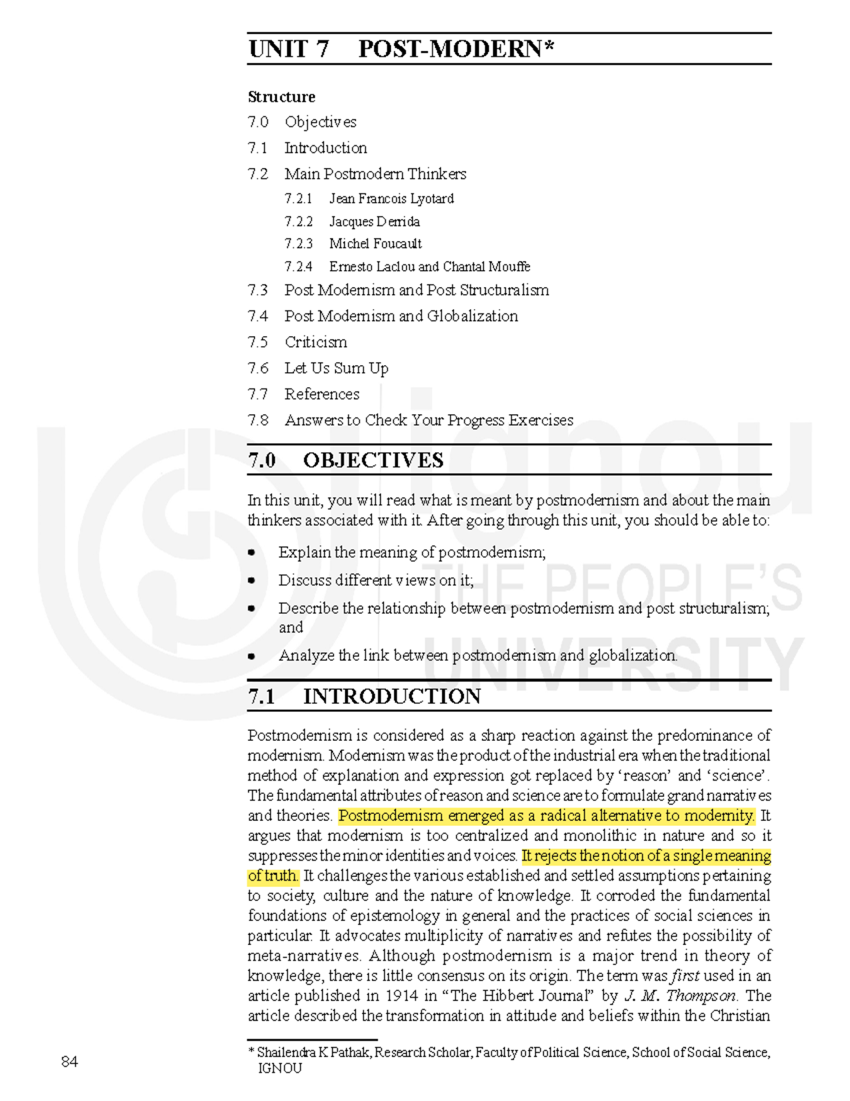 Post modernism - Understanding political theory - 84 Approaches to ...