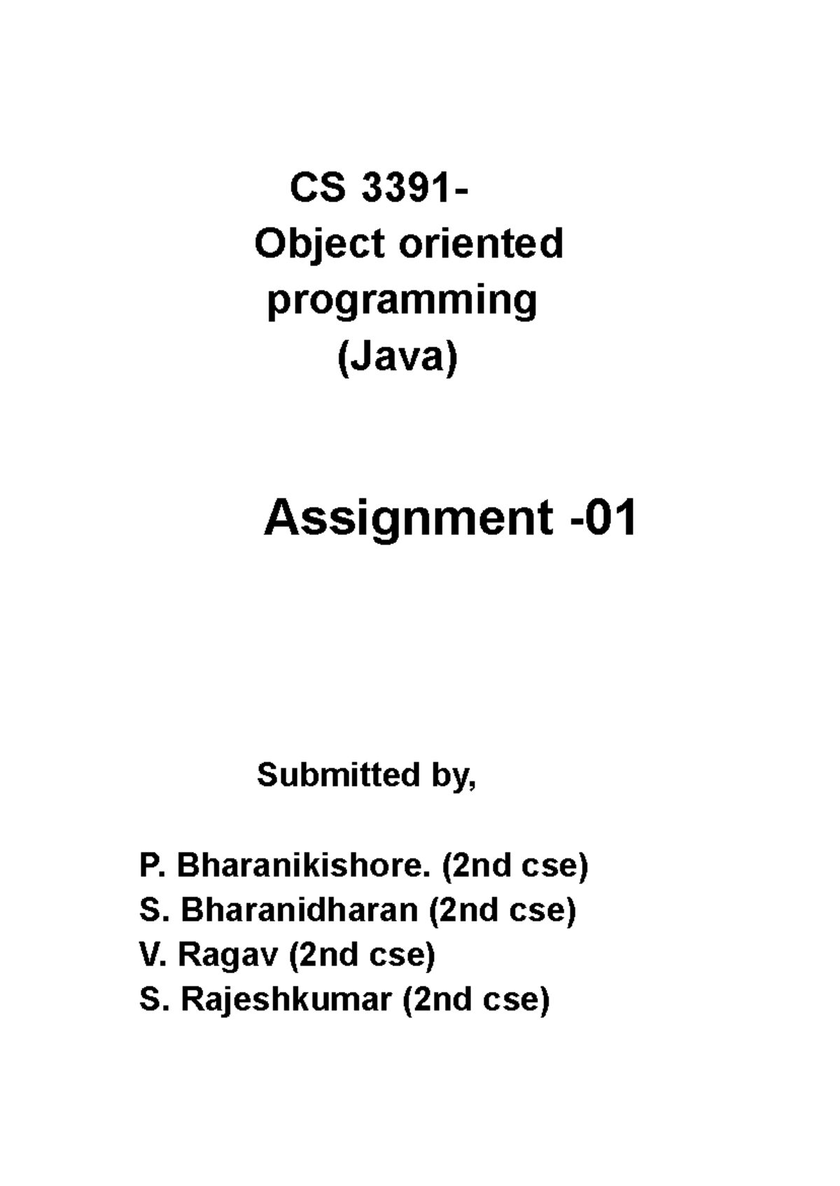 Area of Rectangle - CS 3391- Object oriented programming (Java) Assignment - Submitted by, P ...