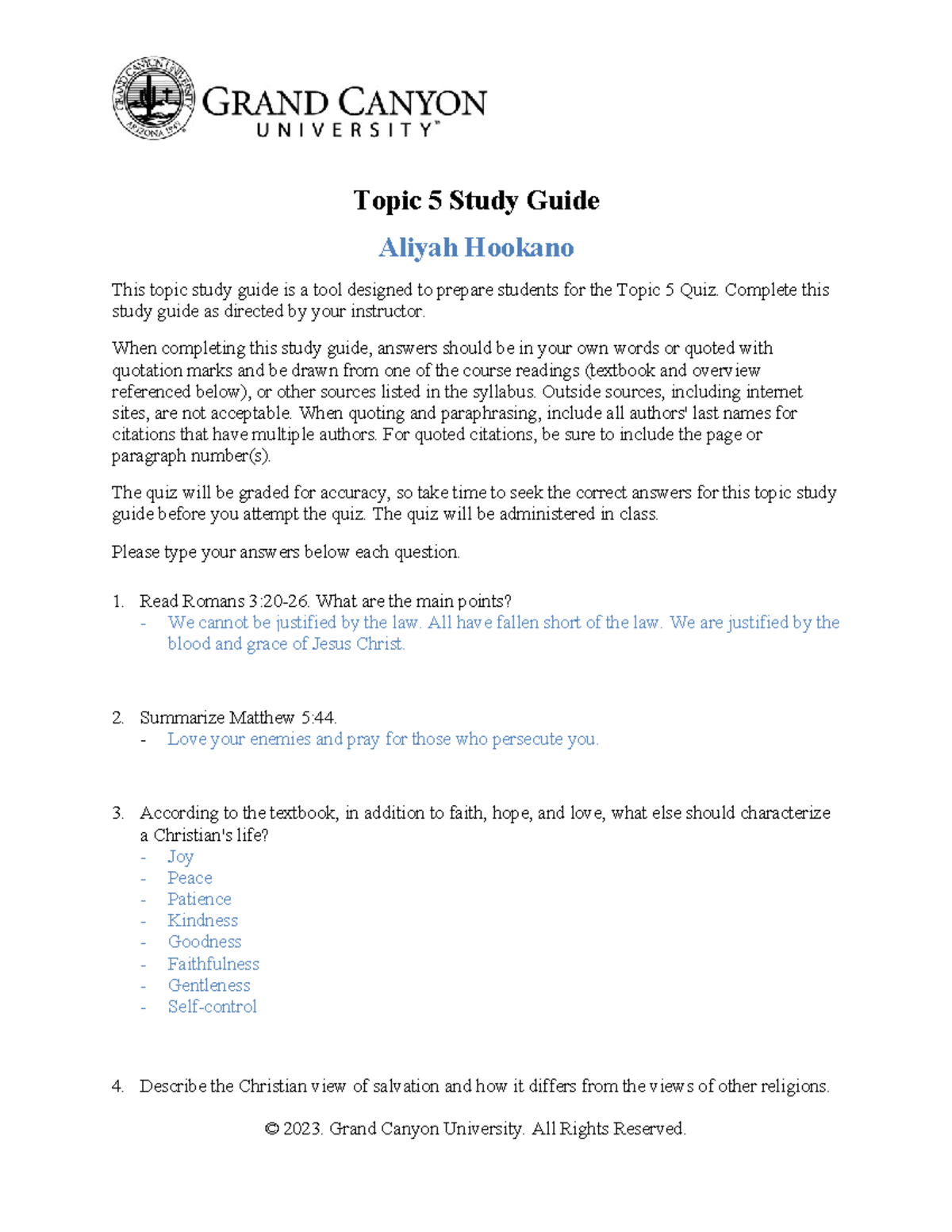 CWV 101 301 RS T5Study Guide On Ground - Topic 5 Study Guide Aliyah Hookano This topic study ...