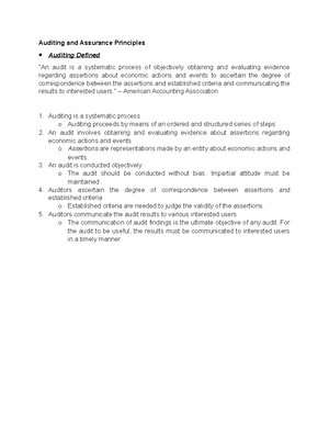 AUD 1 - This is intended for review only and help student boost their ...