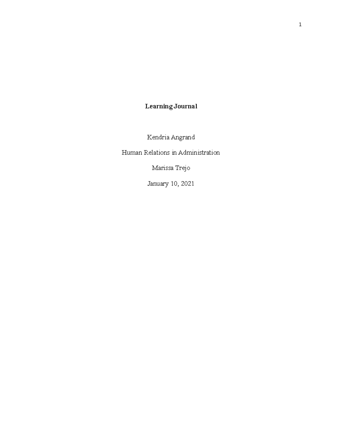 Learning Journal - The two assessments I completed for this assignment ...